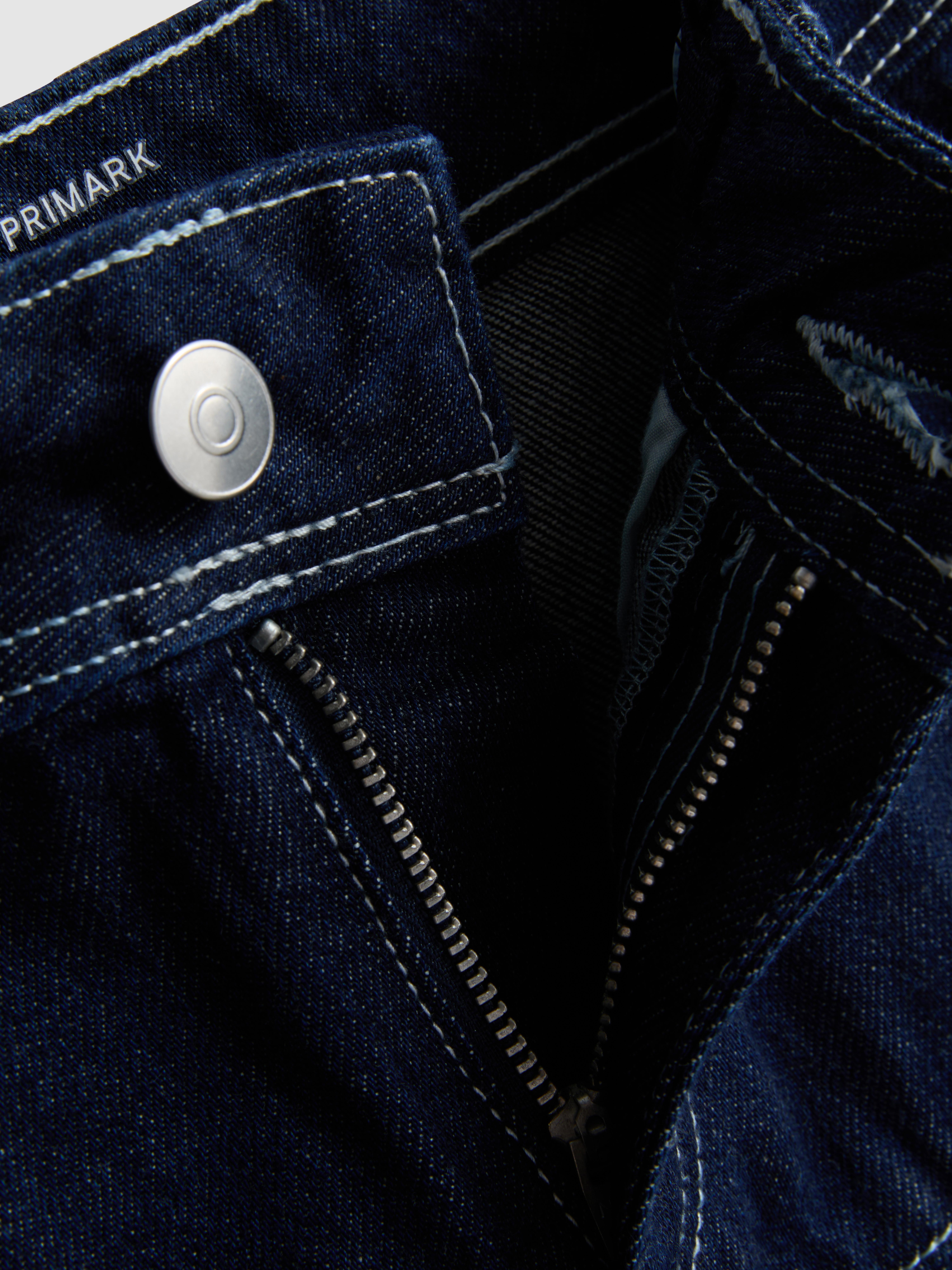 7-15 ans | Jupe en jean plissée à surpiqûres contrastées - Bleu foncé ...