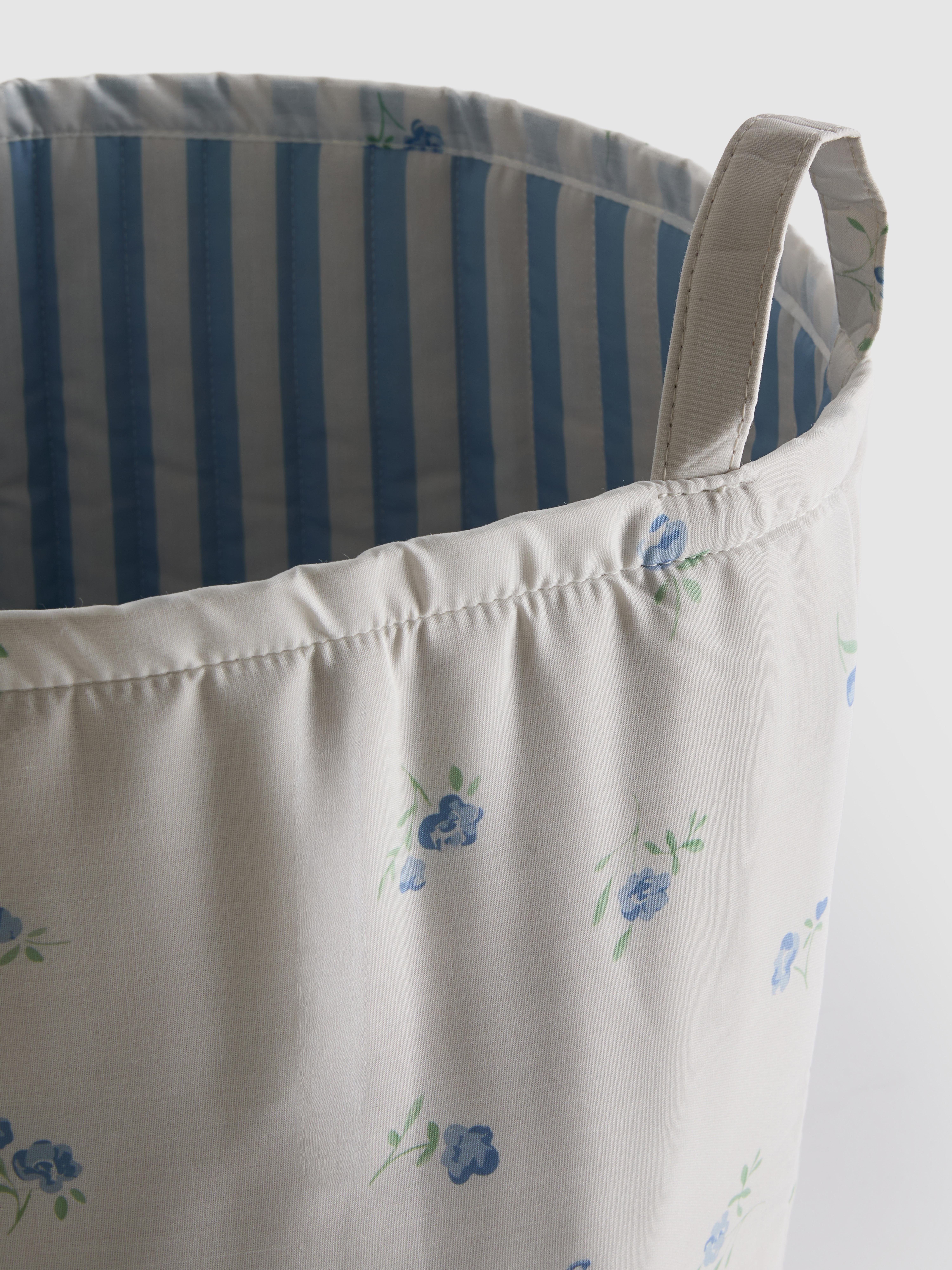 Blue Floral Soft laundry Basket | Primark