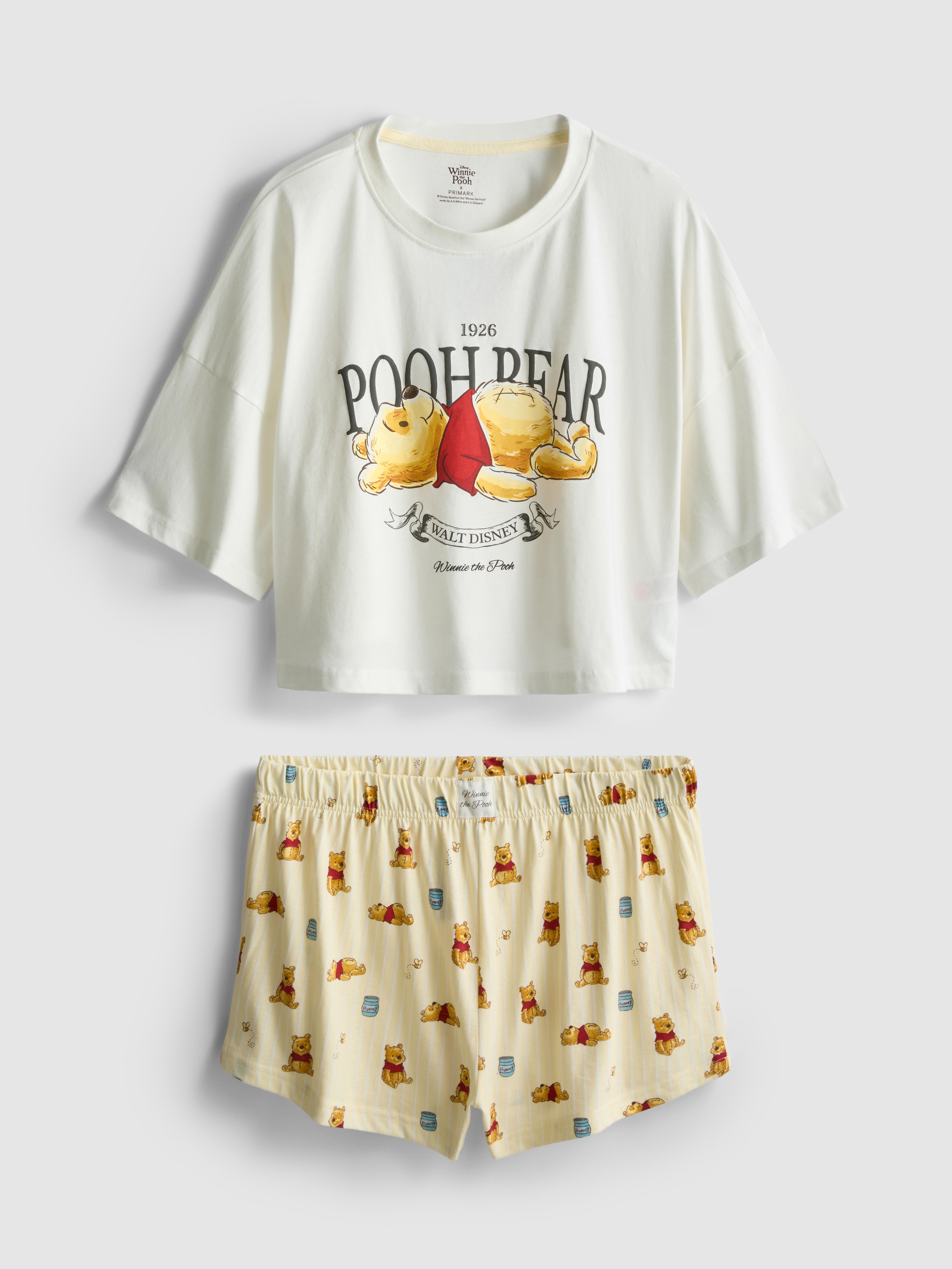 Womens Light Yellow Disney’s Winnie the Pooh Short Pyjamas | Primark