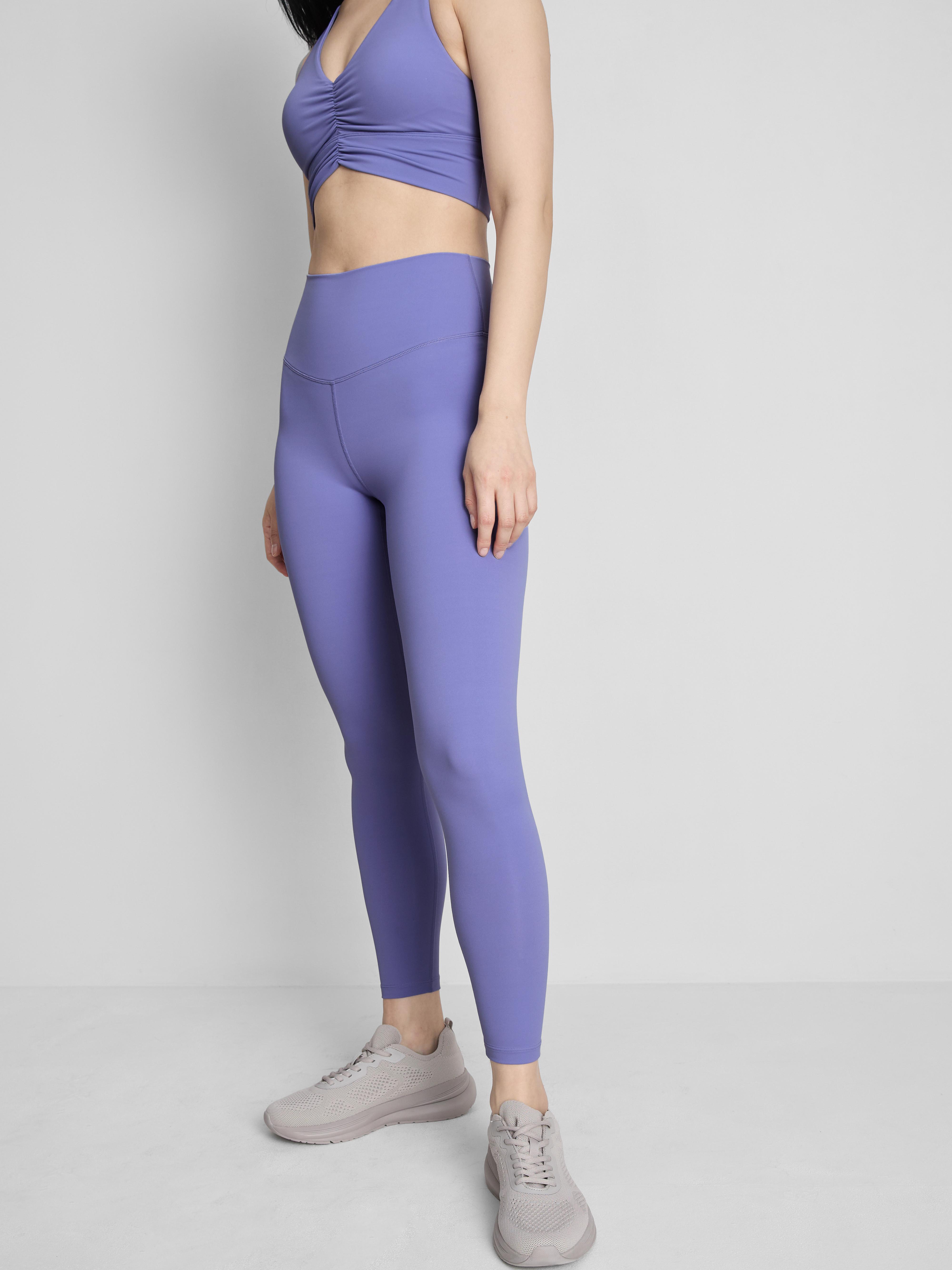 Womens Purple Cropped Buttery Soft Active Leggings | Primark