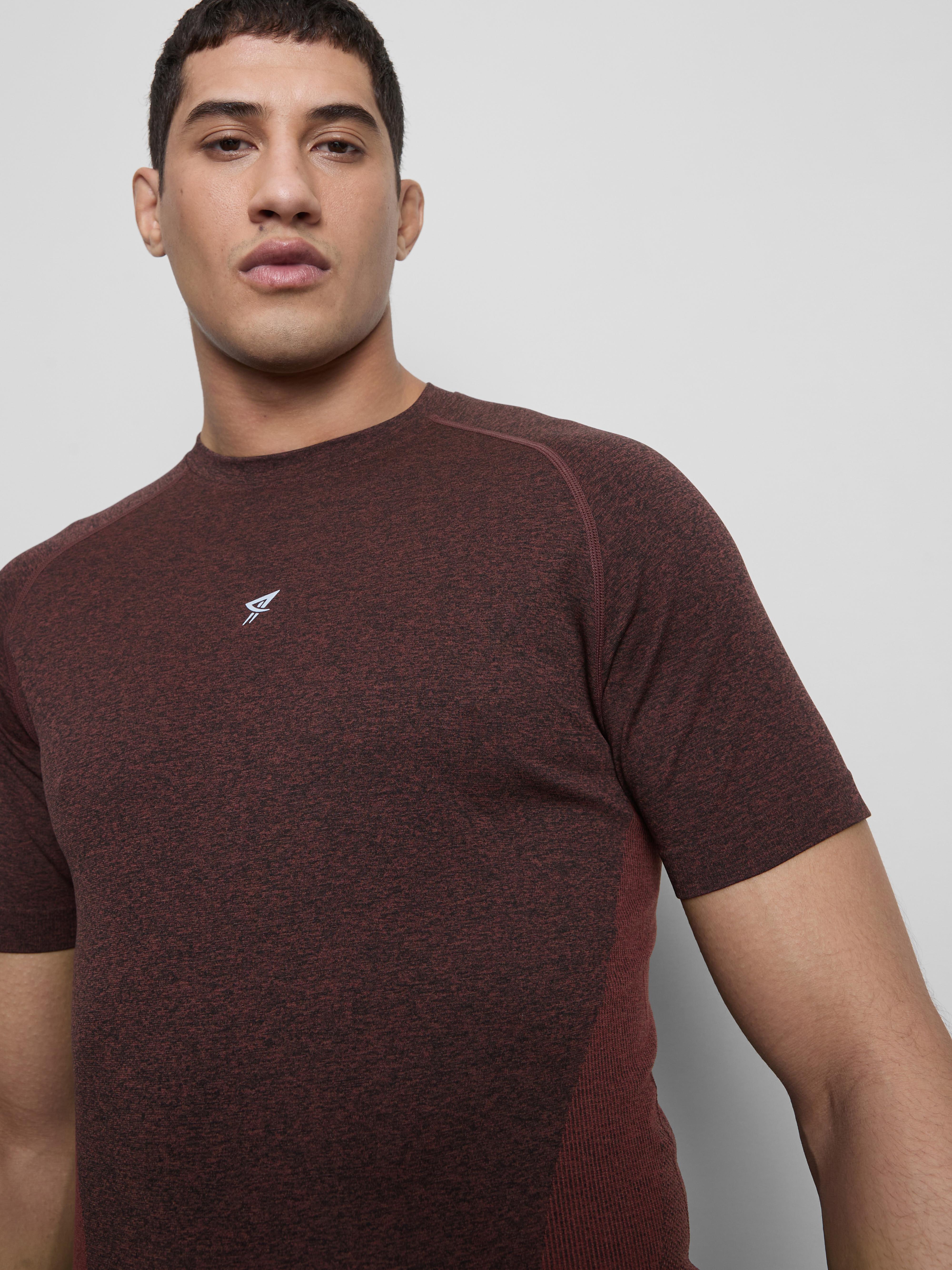 Mens Burnt Orange Raglan Gym T-Shirt | Primark