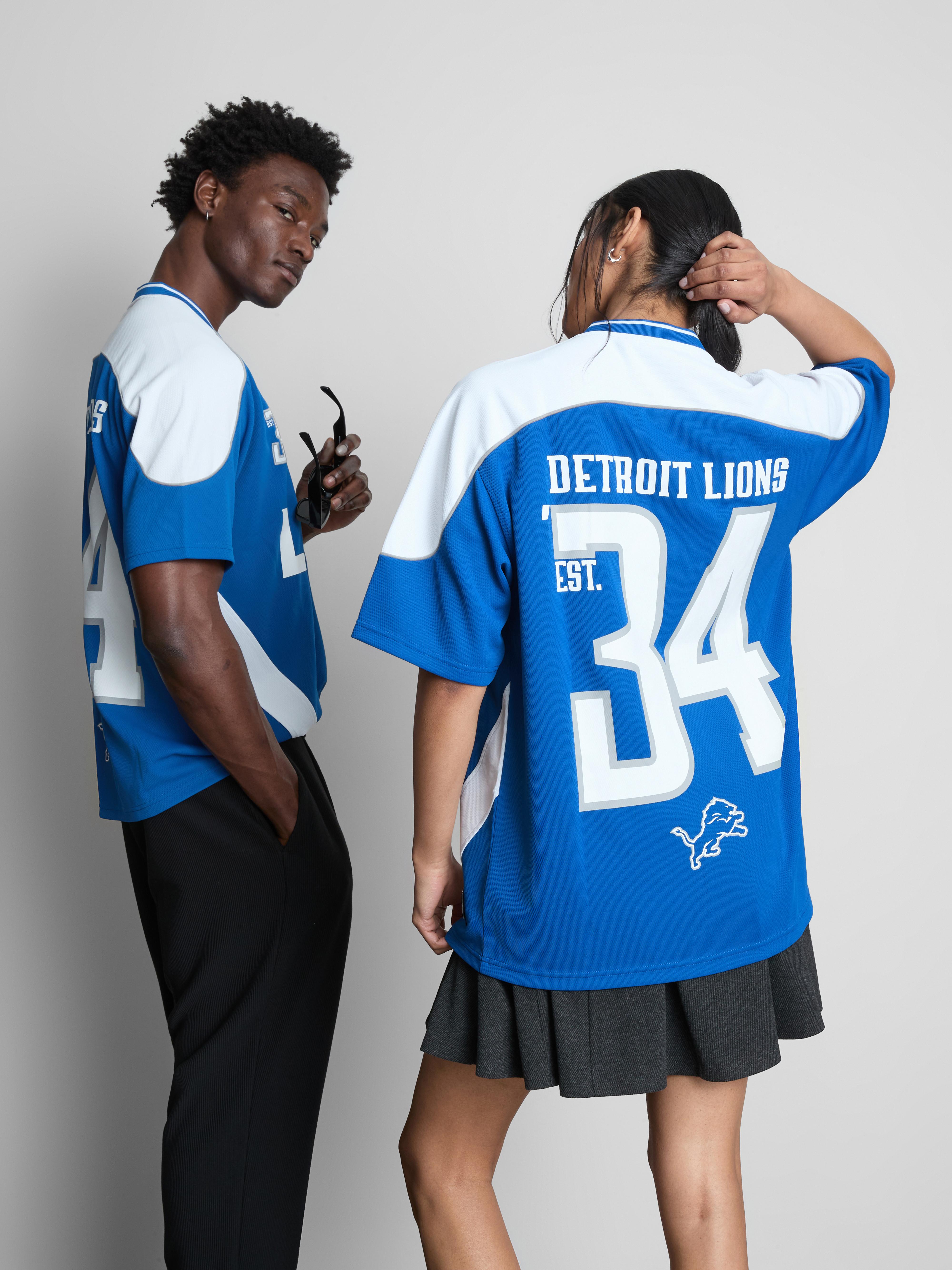 „NFL Detroit Lions“ T-Shirt mit V-Ausschnitt - Blau - Herren | Primark