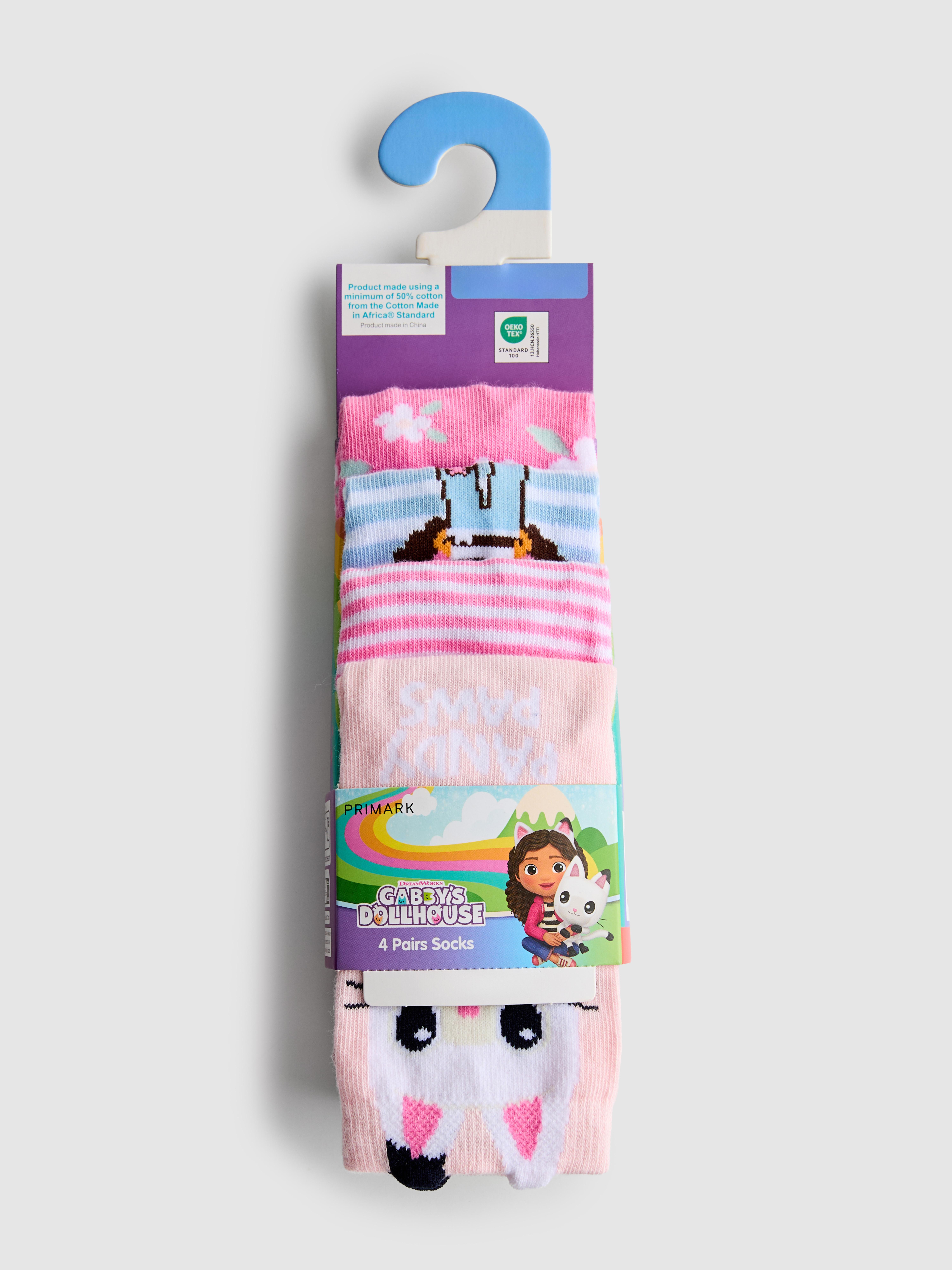 Girls Multi 4pk Gabby’s Dollhouse Ankle Socks | Primark