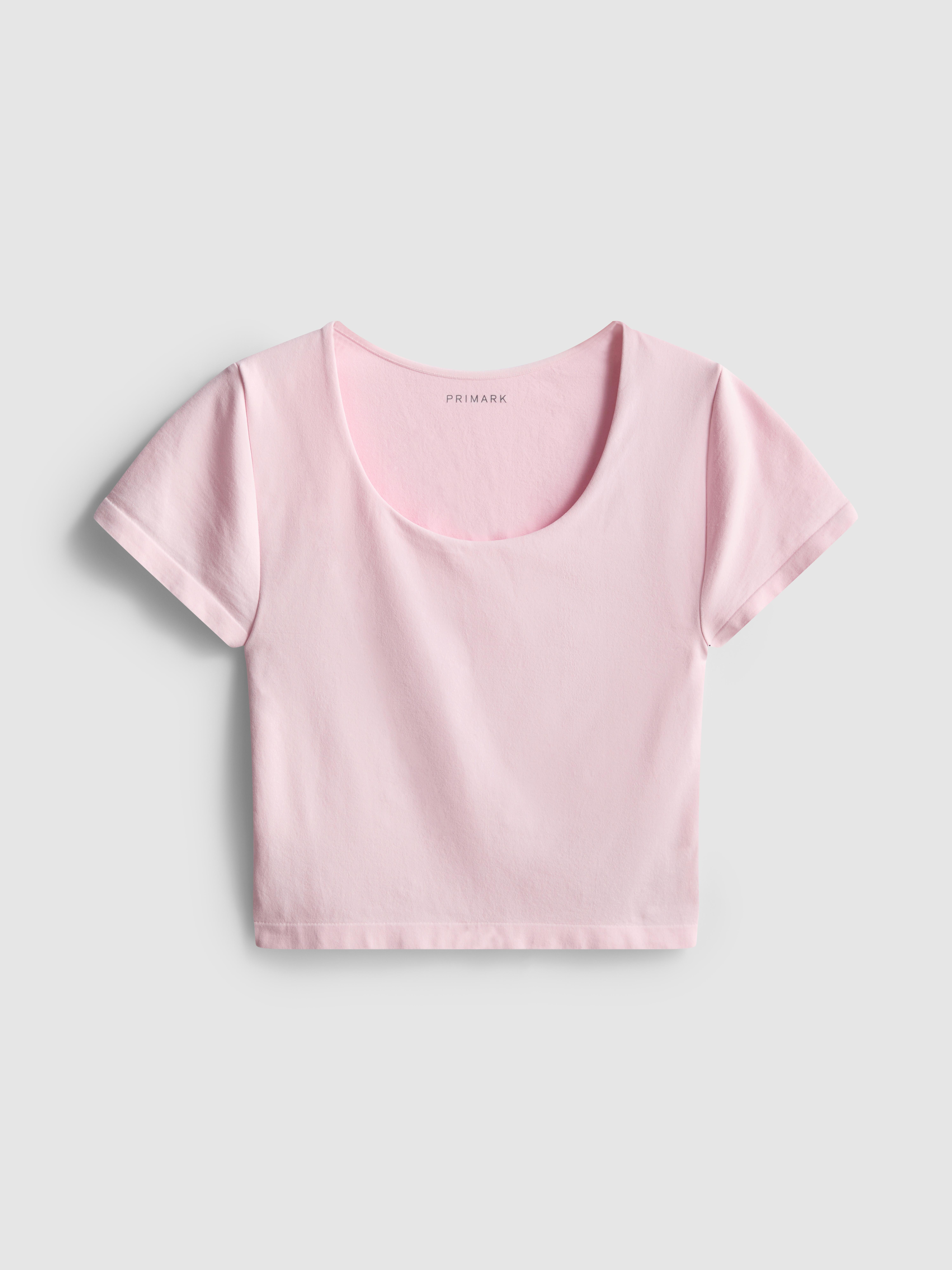 Women's Light Pink Super Soft Scoopneck Crop Top | Primark