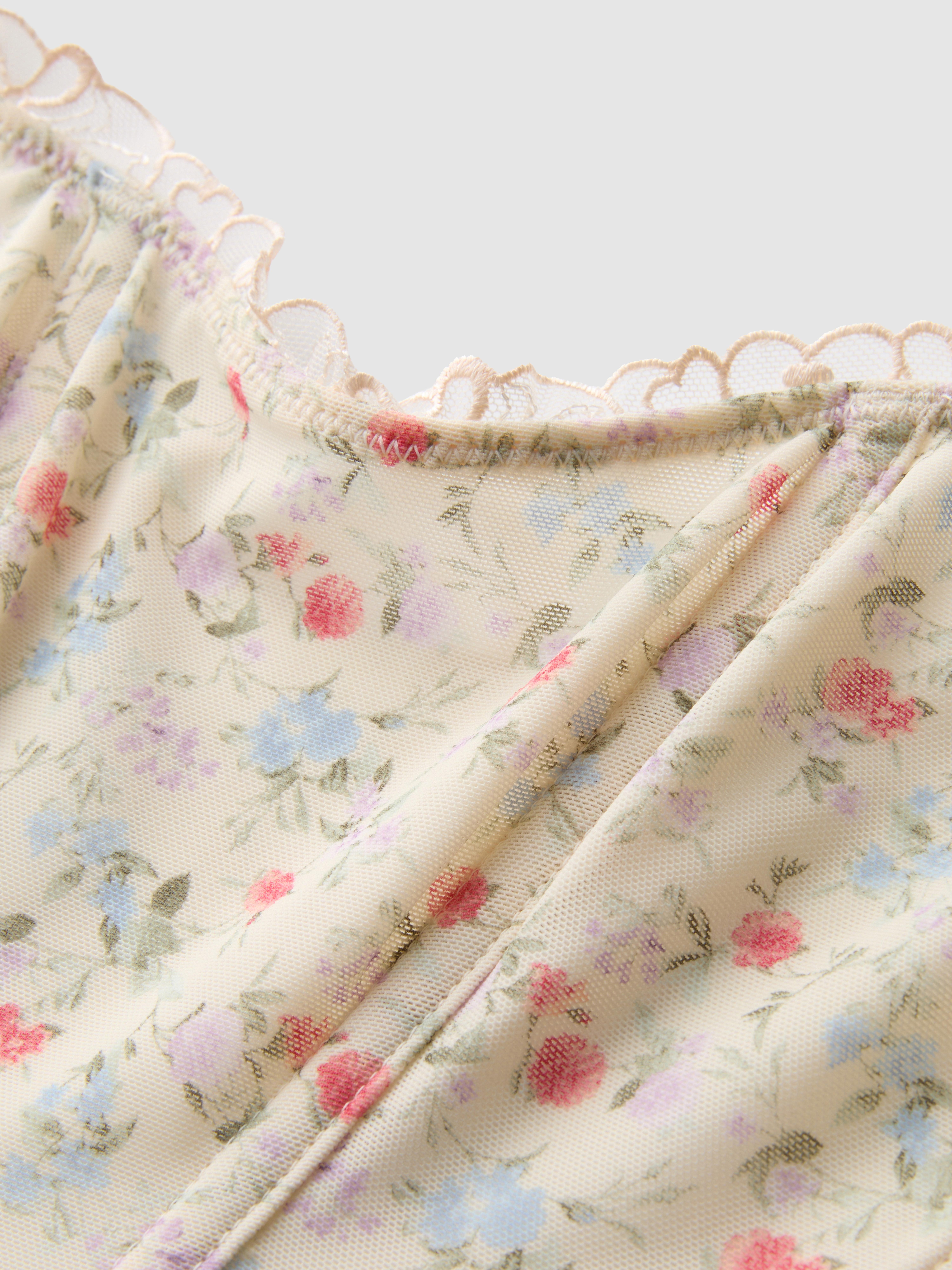 Corpete curto padrão floral - Marfim - Mulher | Primark
