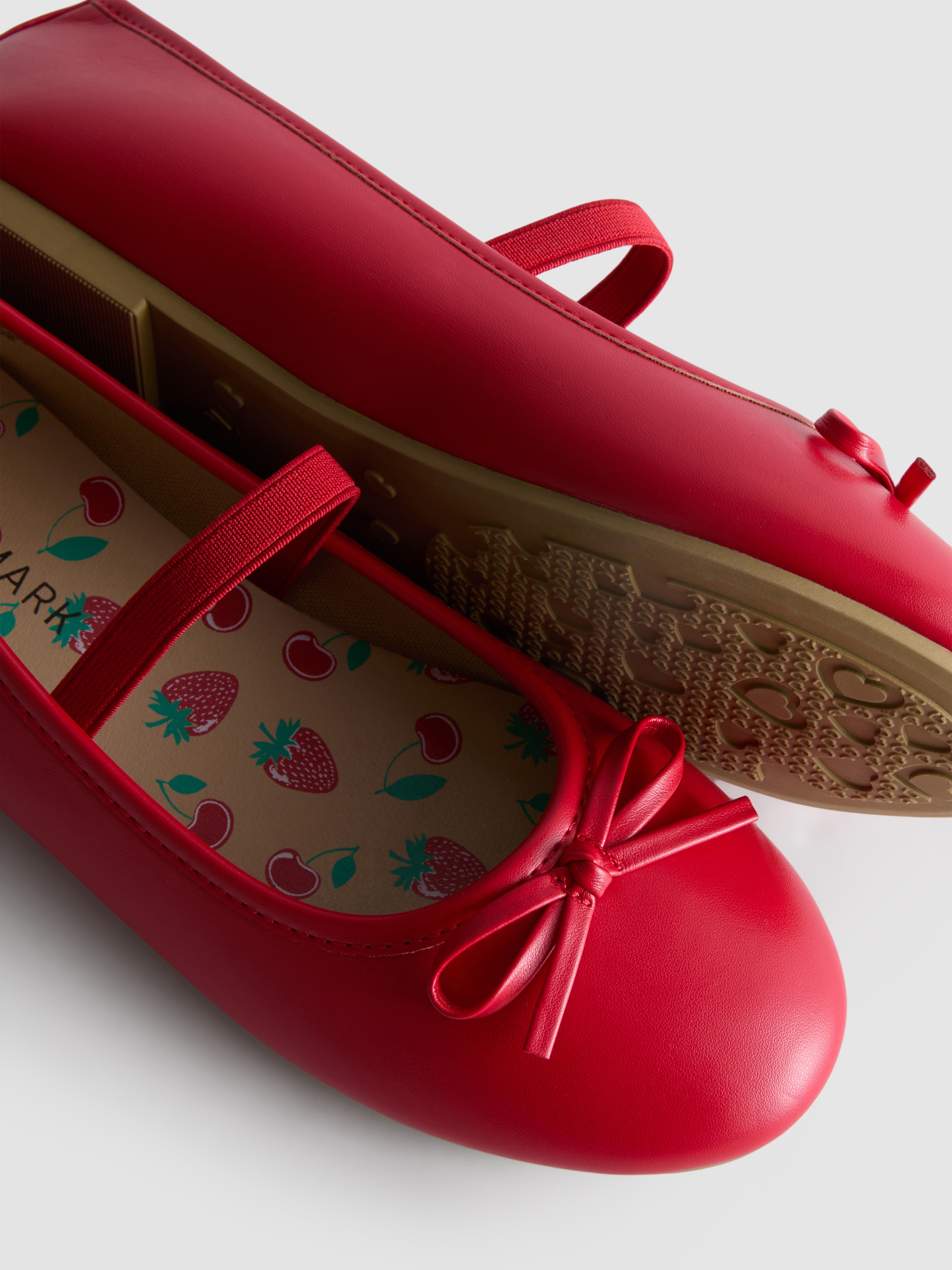 Girls Red Matte Ballet Pumps | Penneys