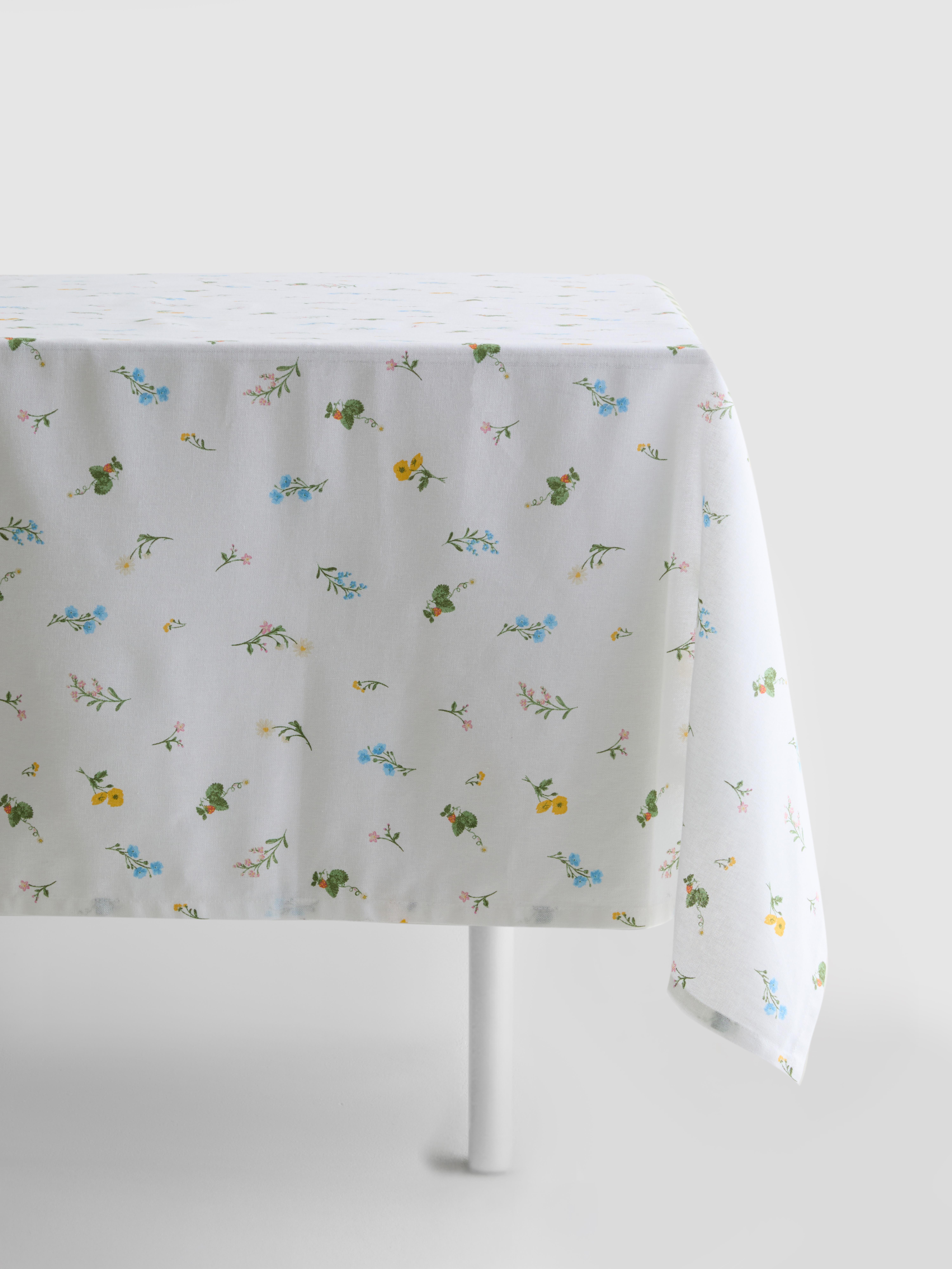 Namizni prt z divjim cvetjem - Bela | Primark
