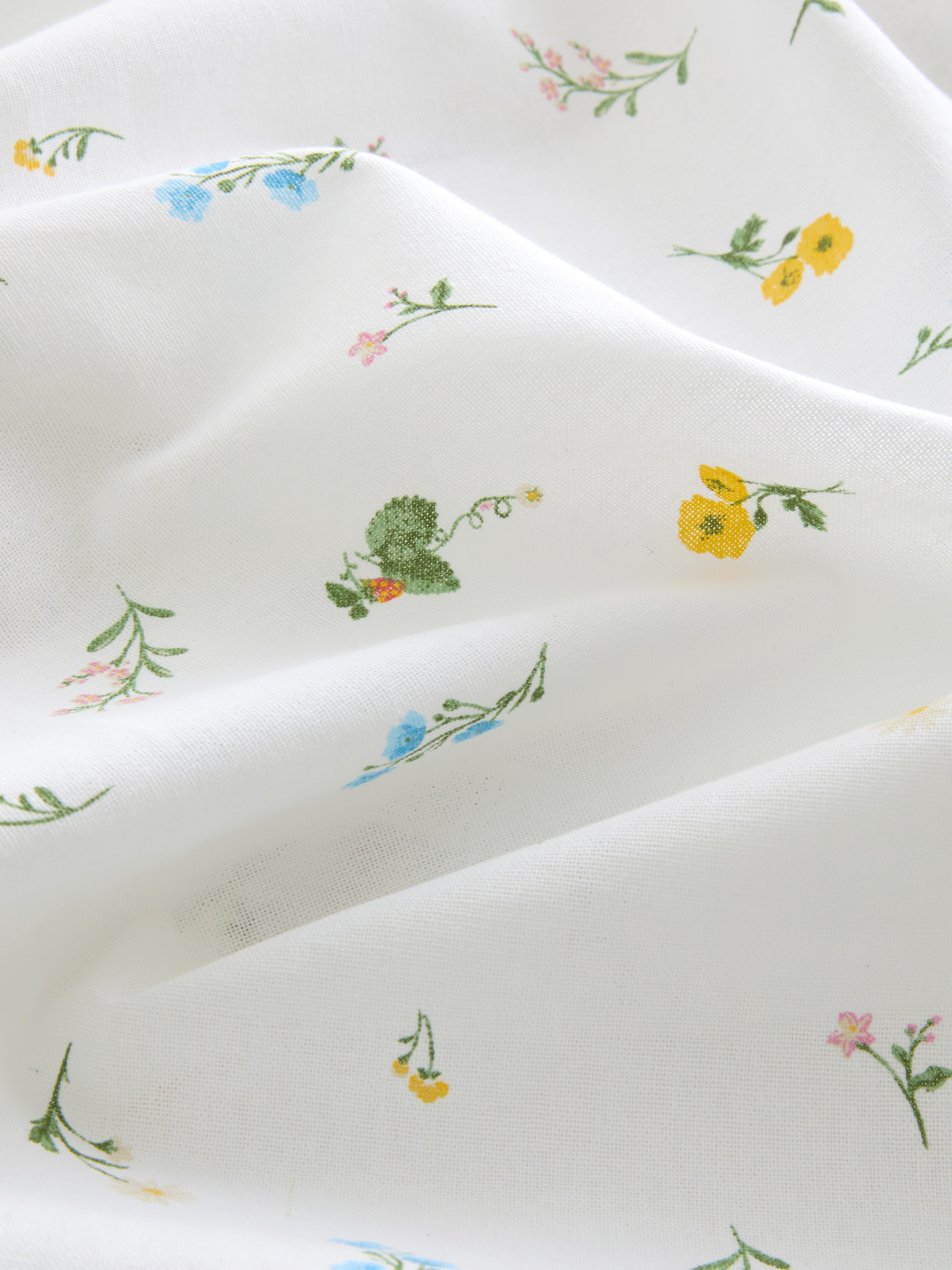 Namizni prt z divjim cvetjem - Bela | Primark