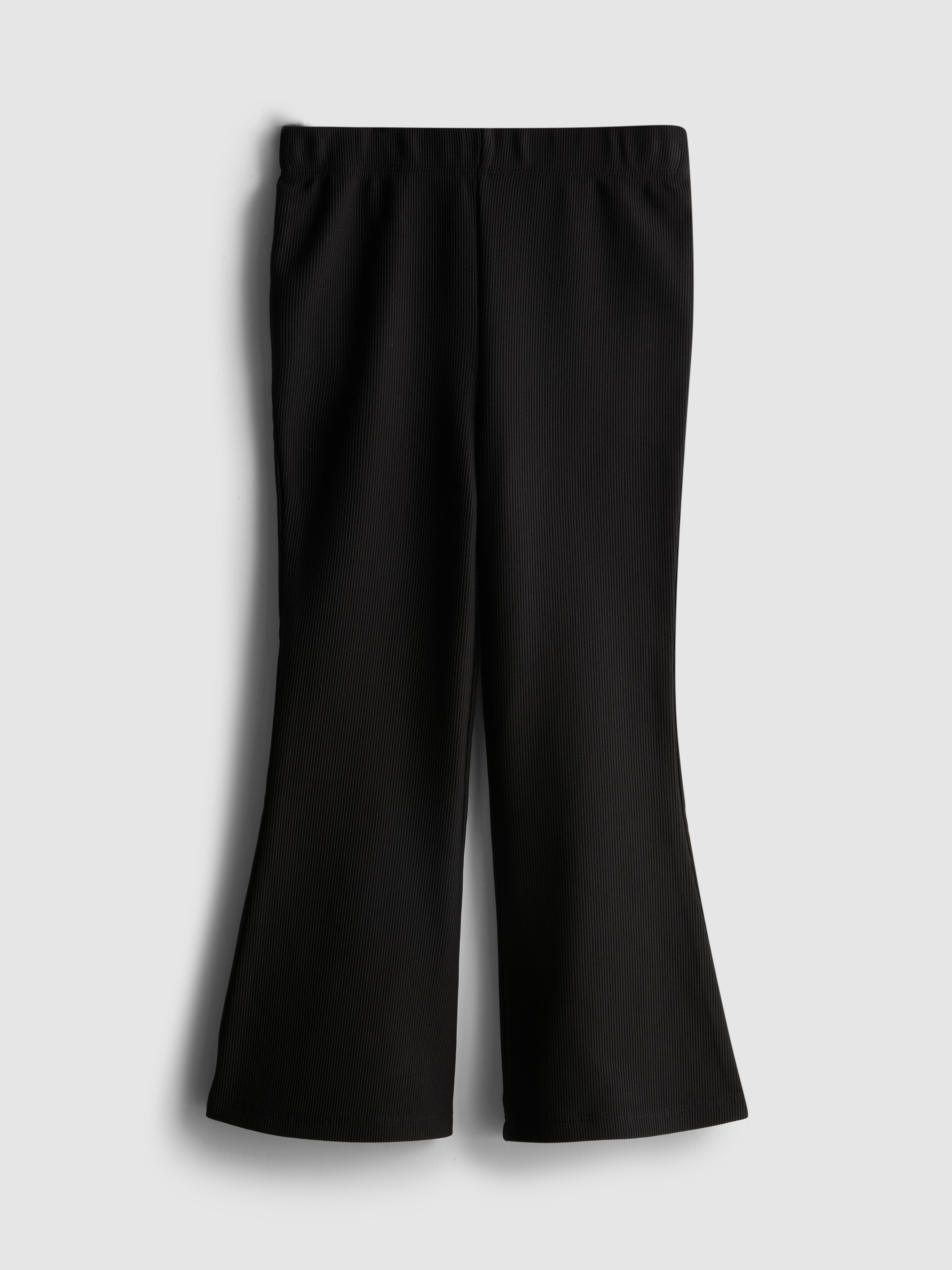 Girls Black 1.5-8yrs | Ottoman Textured Flare Leggings | Penneys