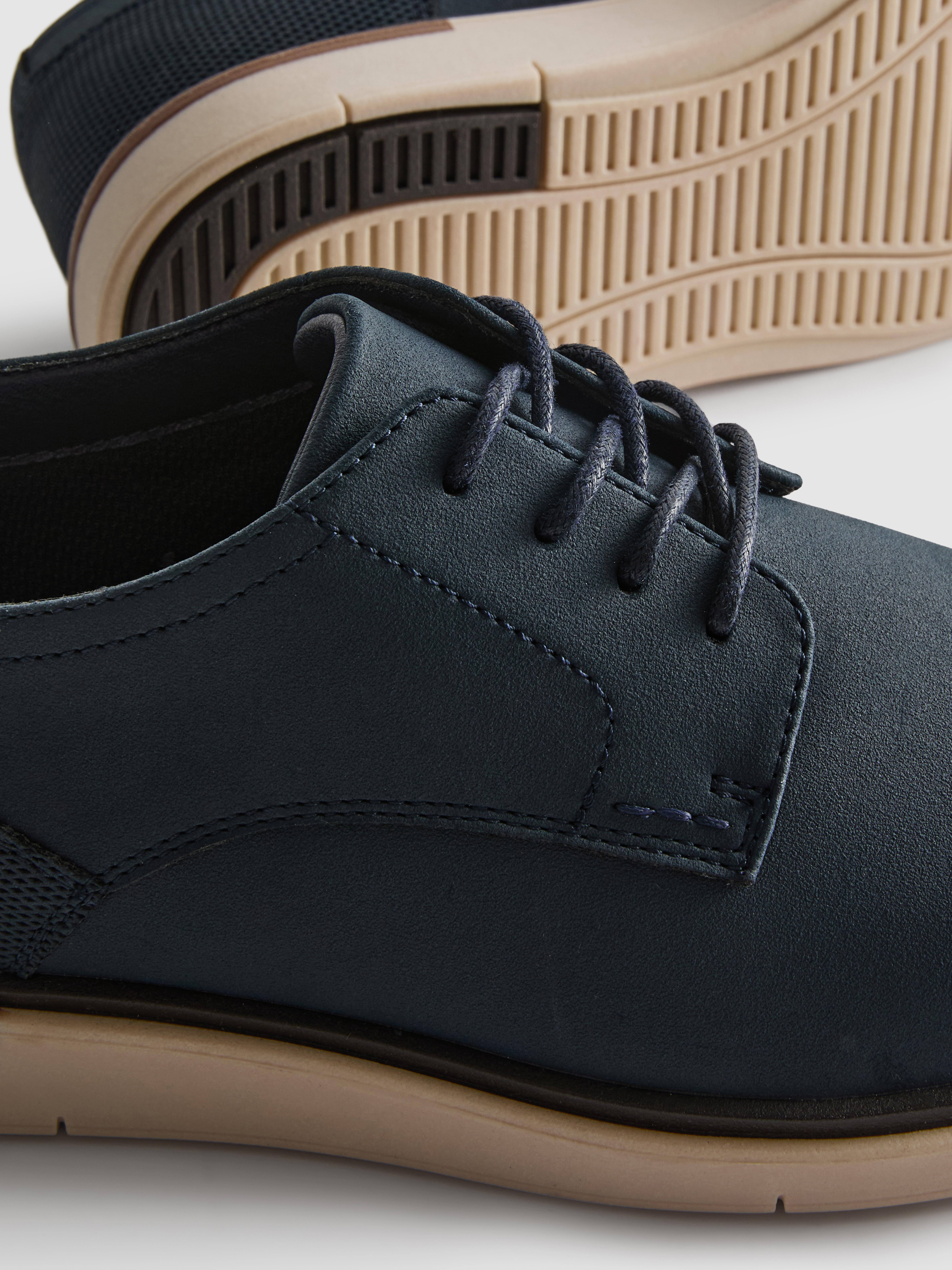 Mens Navy Wedge Sole Derby Shoe | Primark