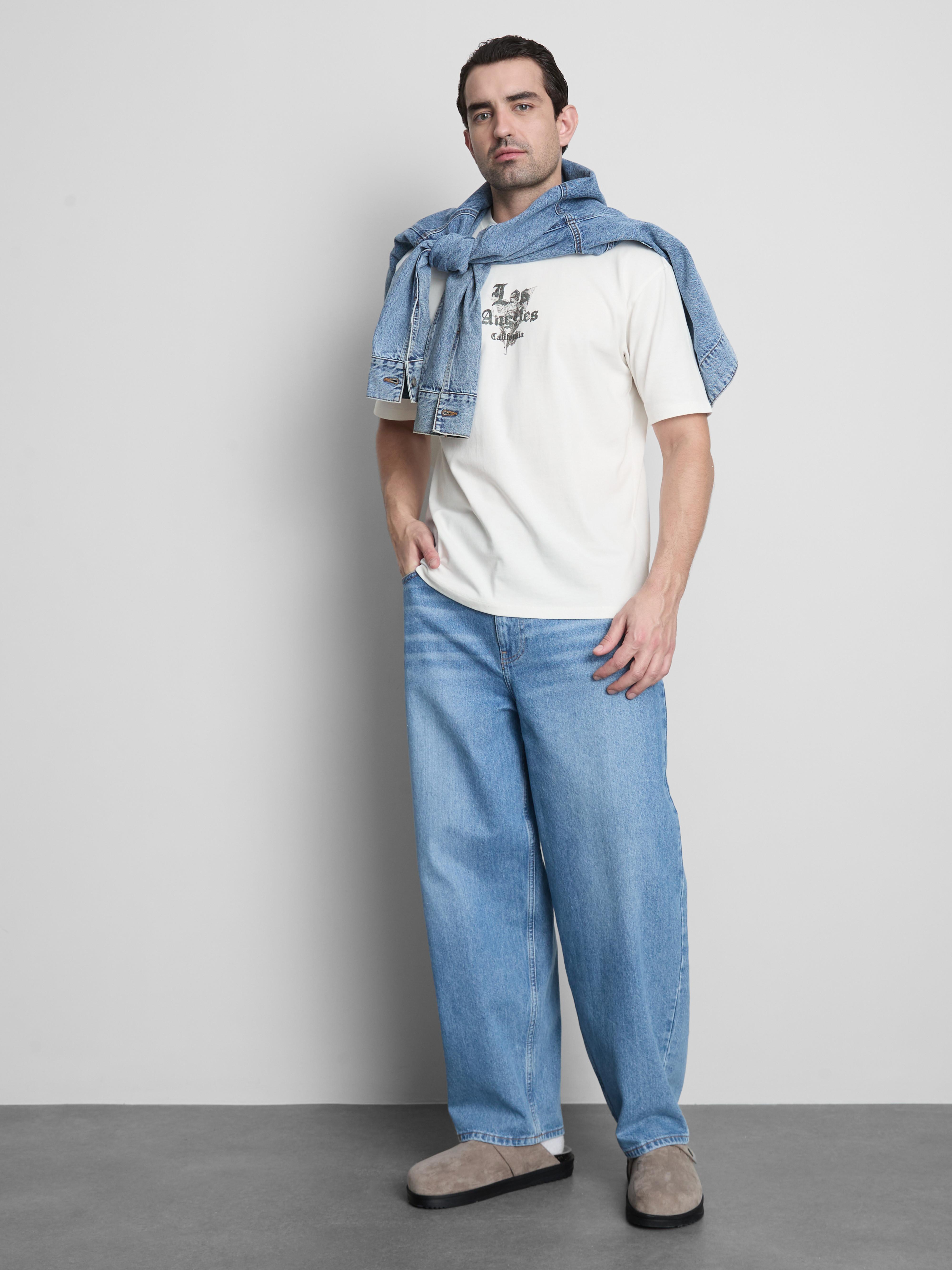 „LA“ T-Shirt mit verpixeltem Engel-Print - Weiß - Herren | Primark