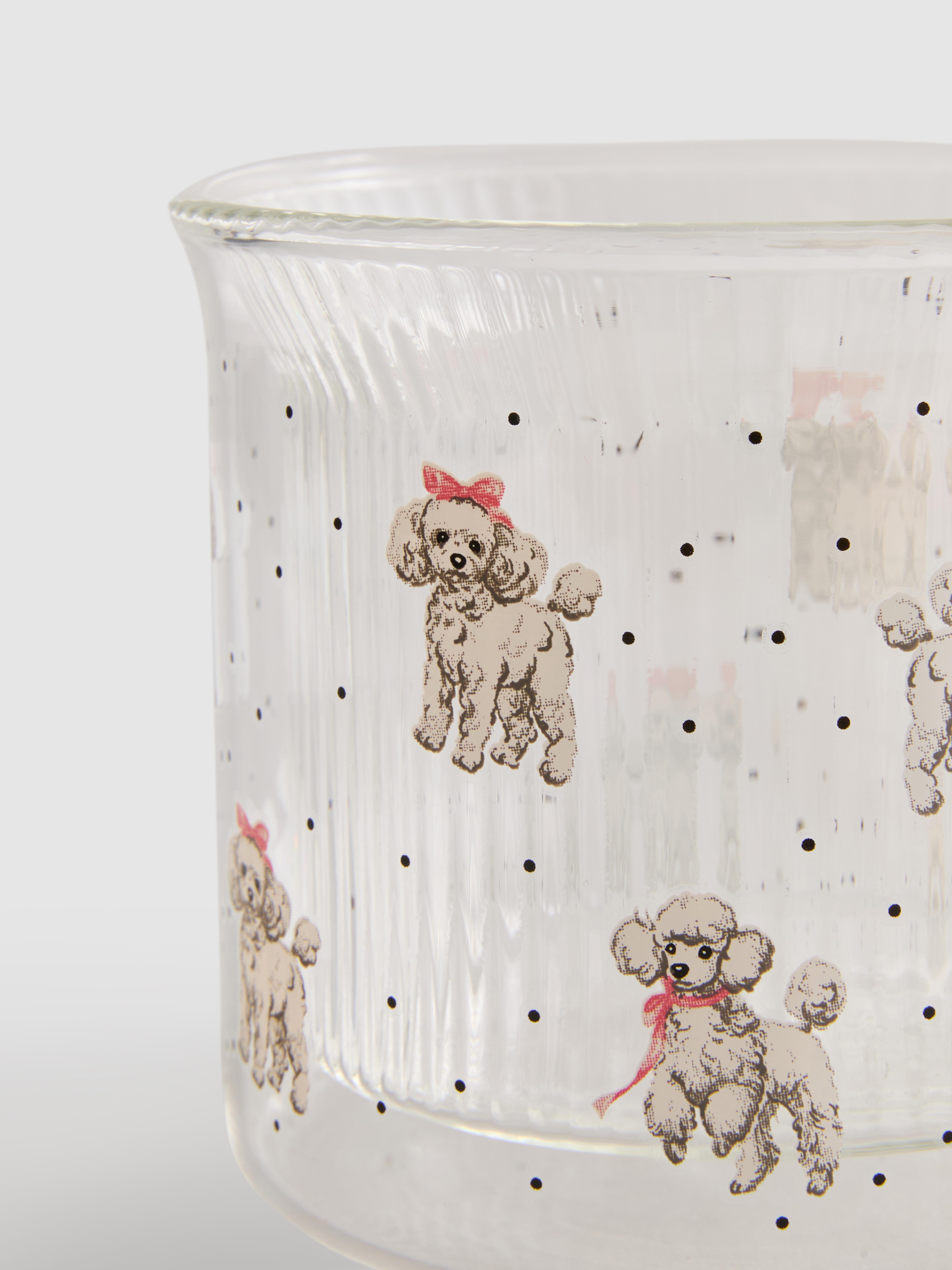 Pink Ribbed Printed Clear Mug | Primark