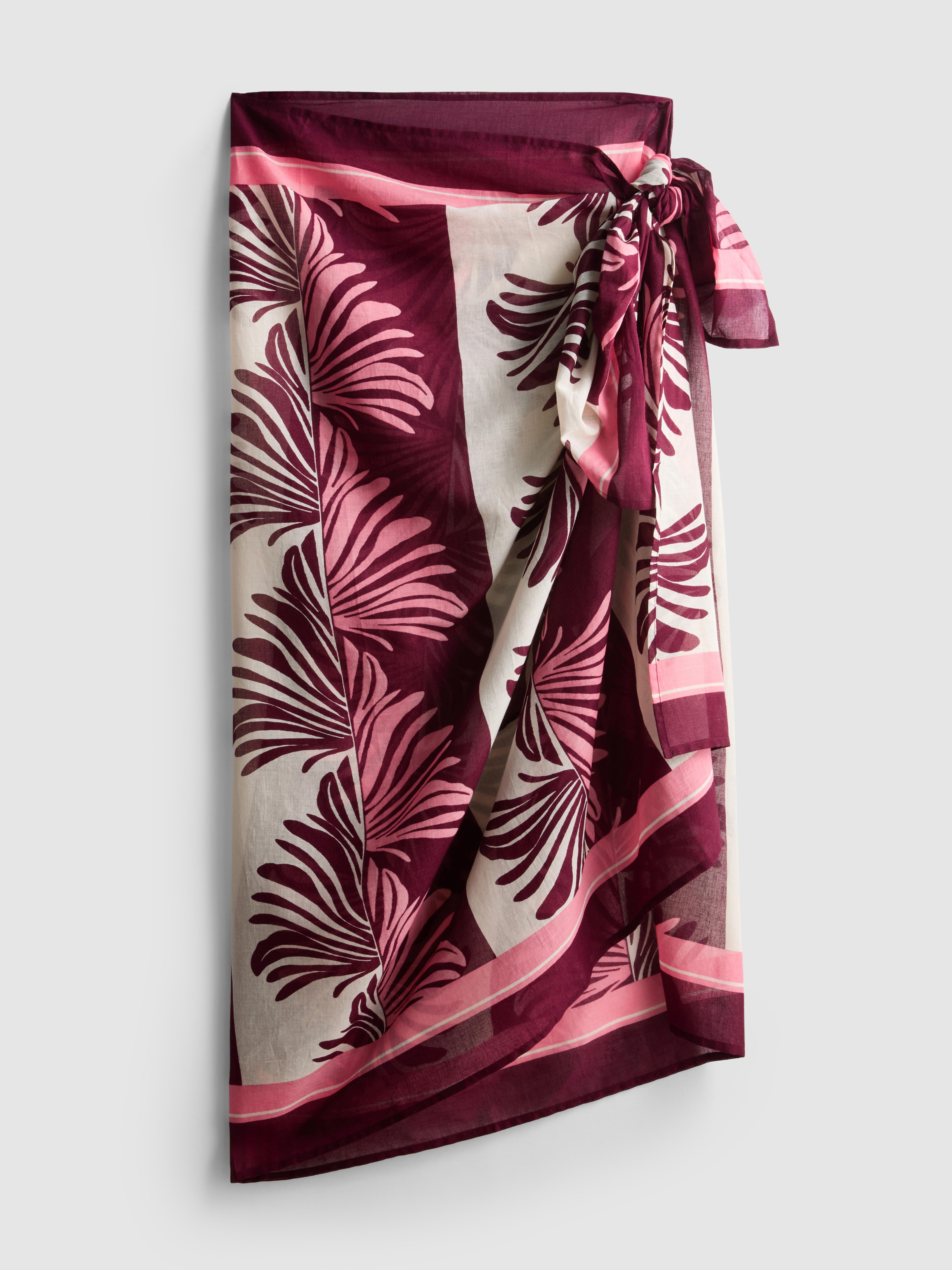 Womens Dark Purple Printed Sarong | Primark