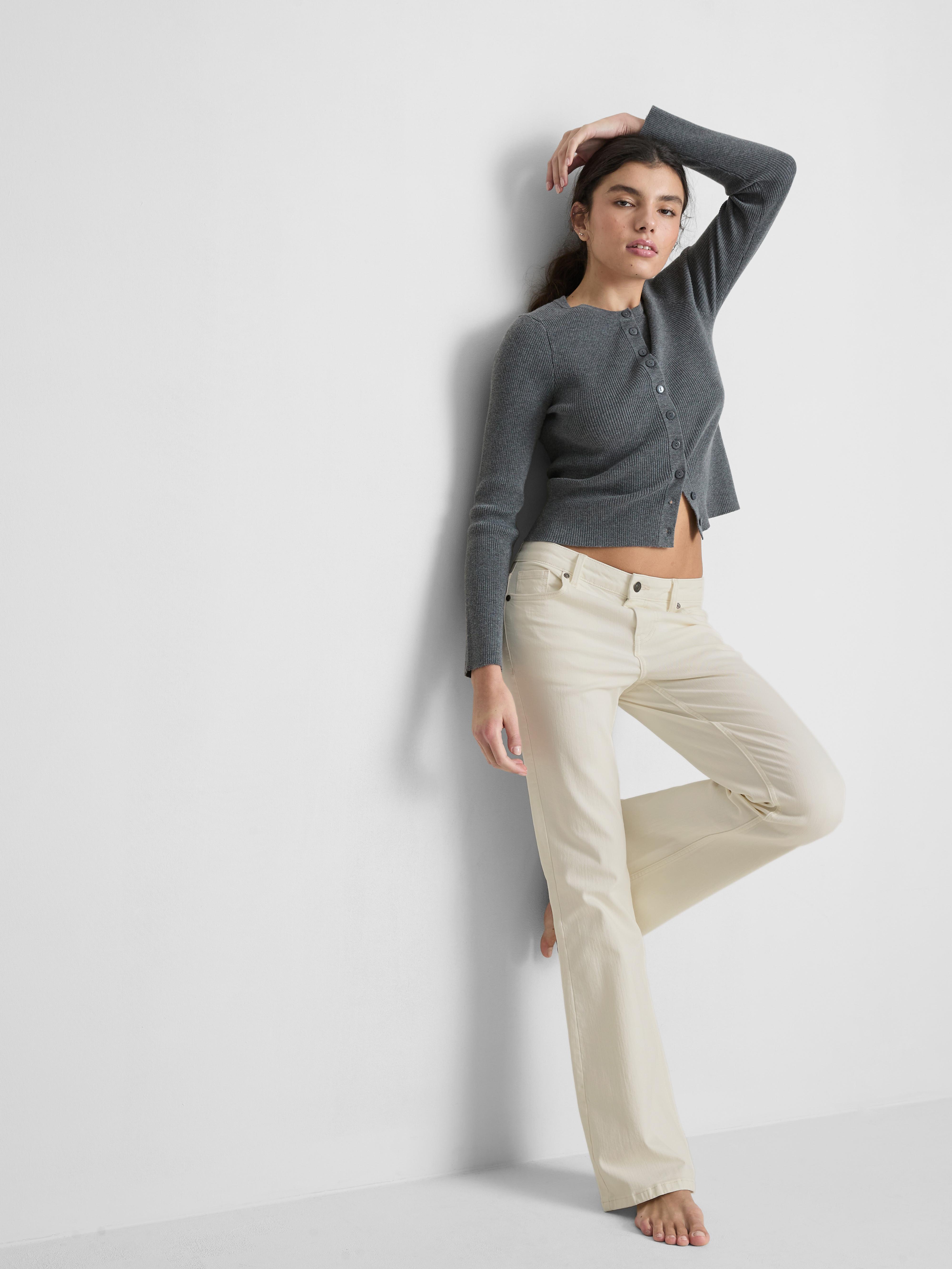 The Primark Scene | Jean évasé taille basse - Écru - Femme | Primark