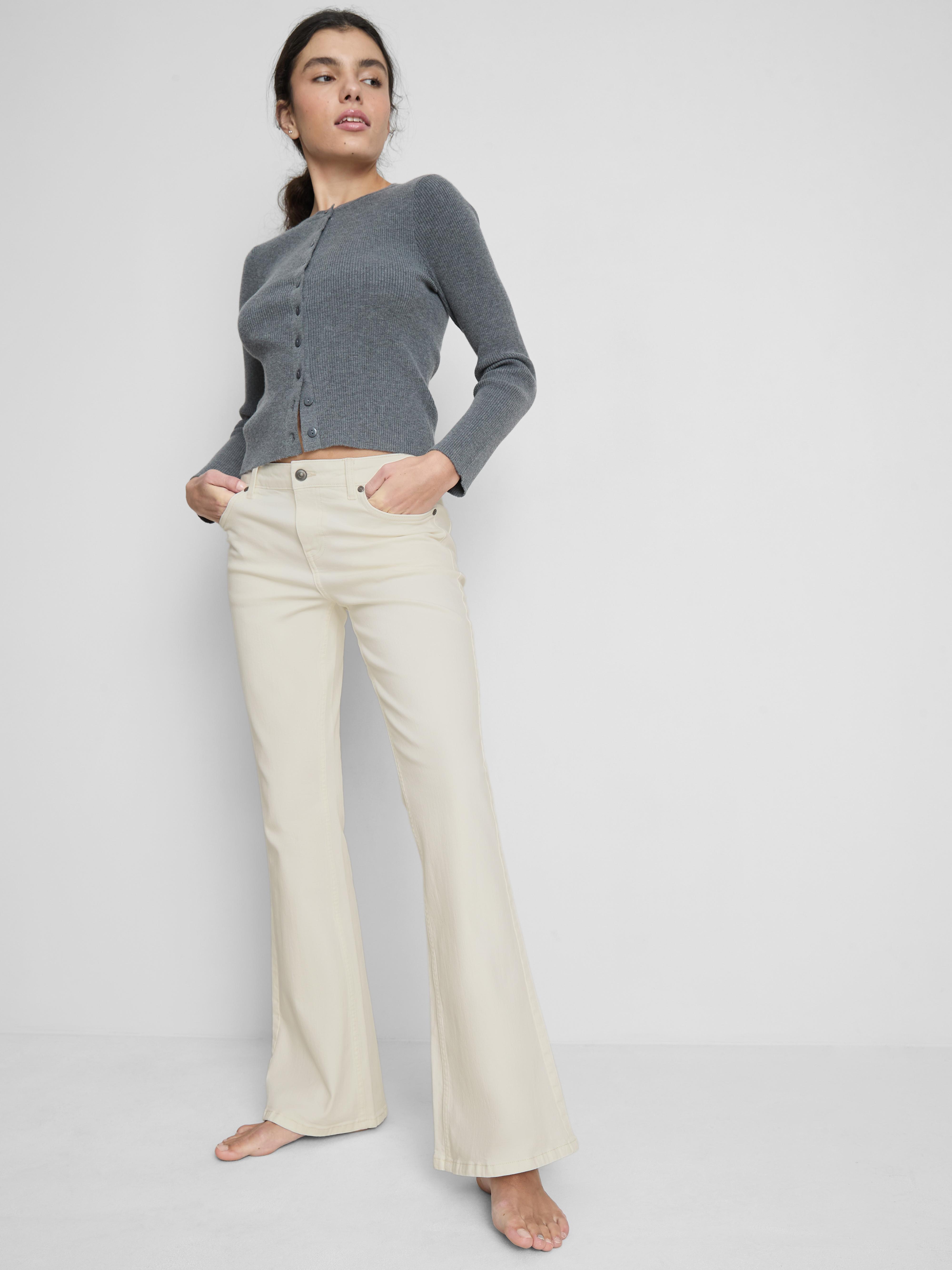 The Primark Scene | Jean évasé taille basse - Écru - Femme | Primark