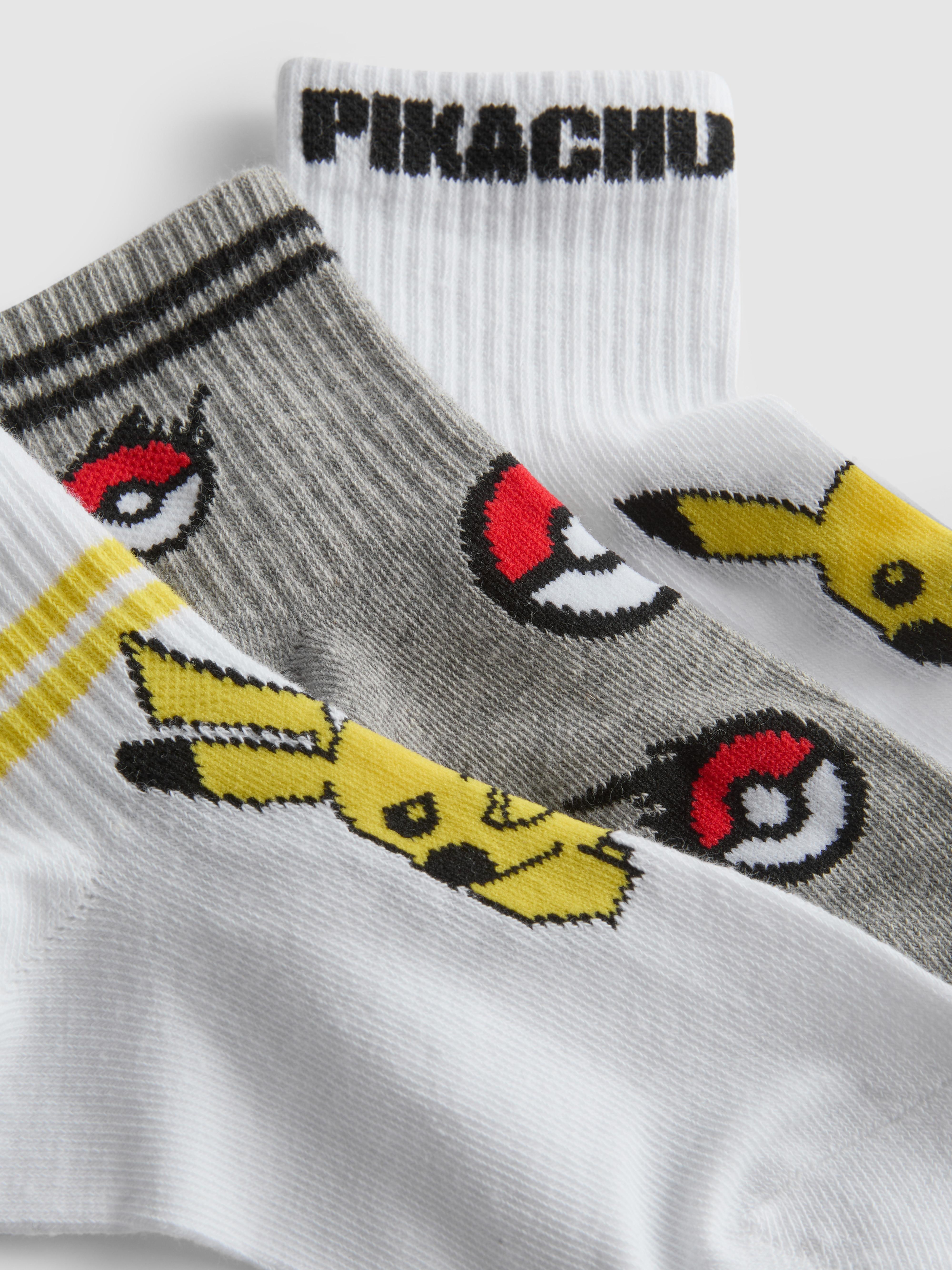 Boys White 3pk Pokémon Quarter Socks | Penneys