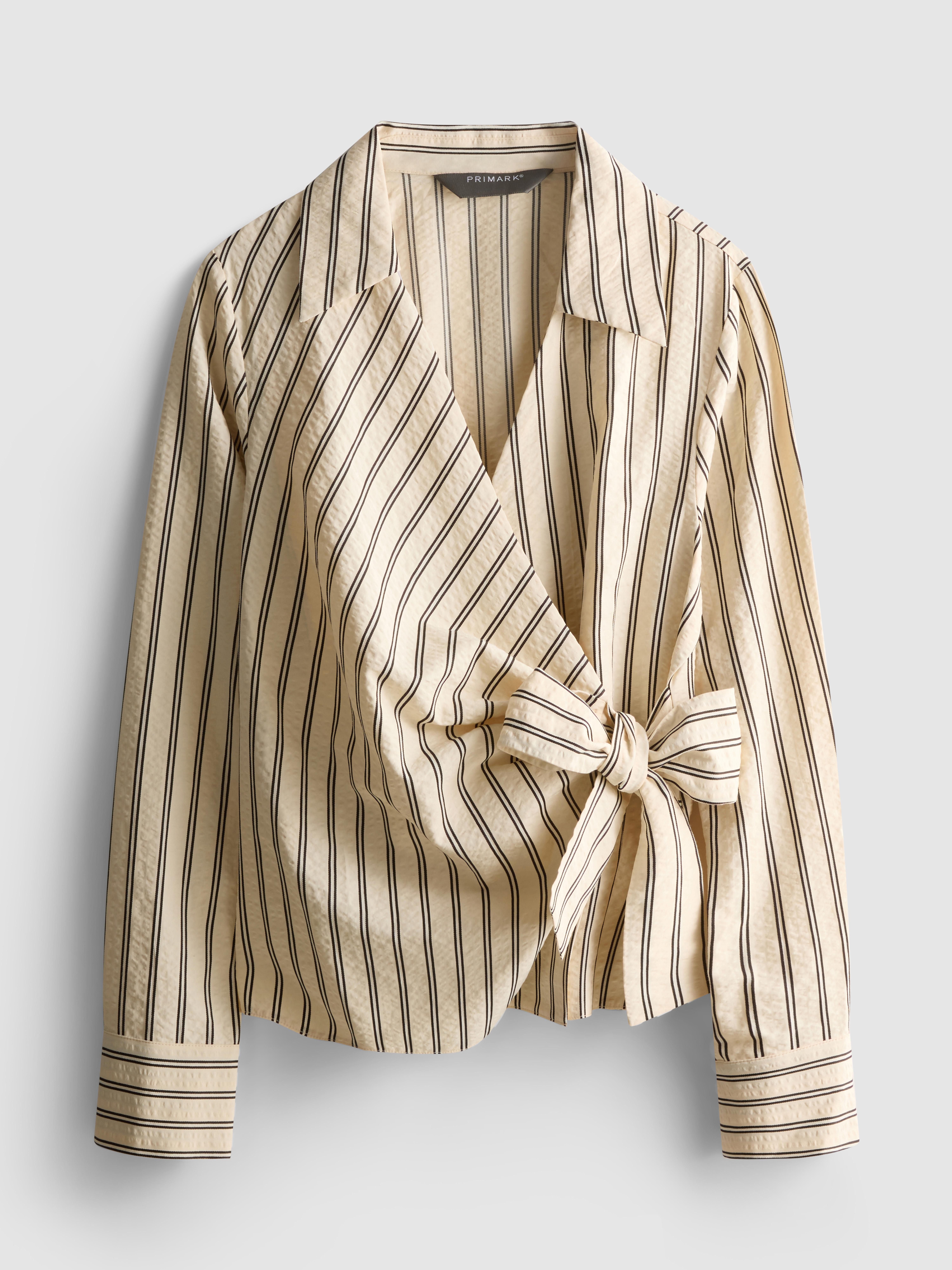Black/White Striped Wrap Shirt | Primark