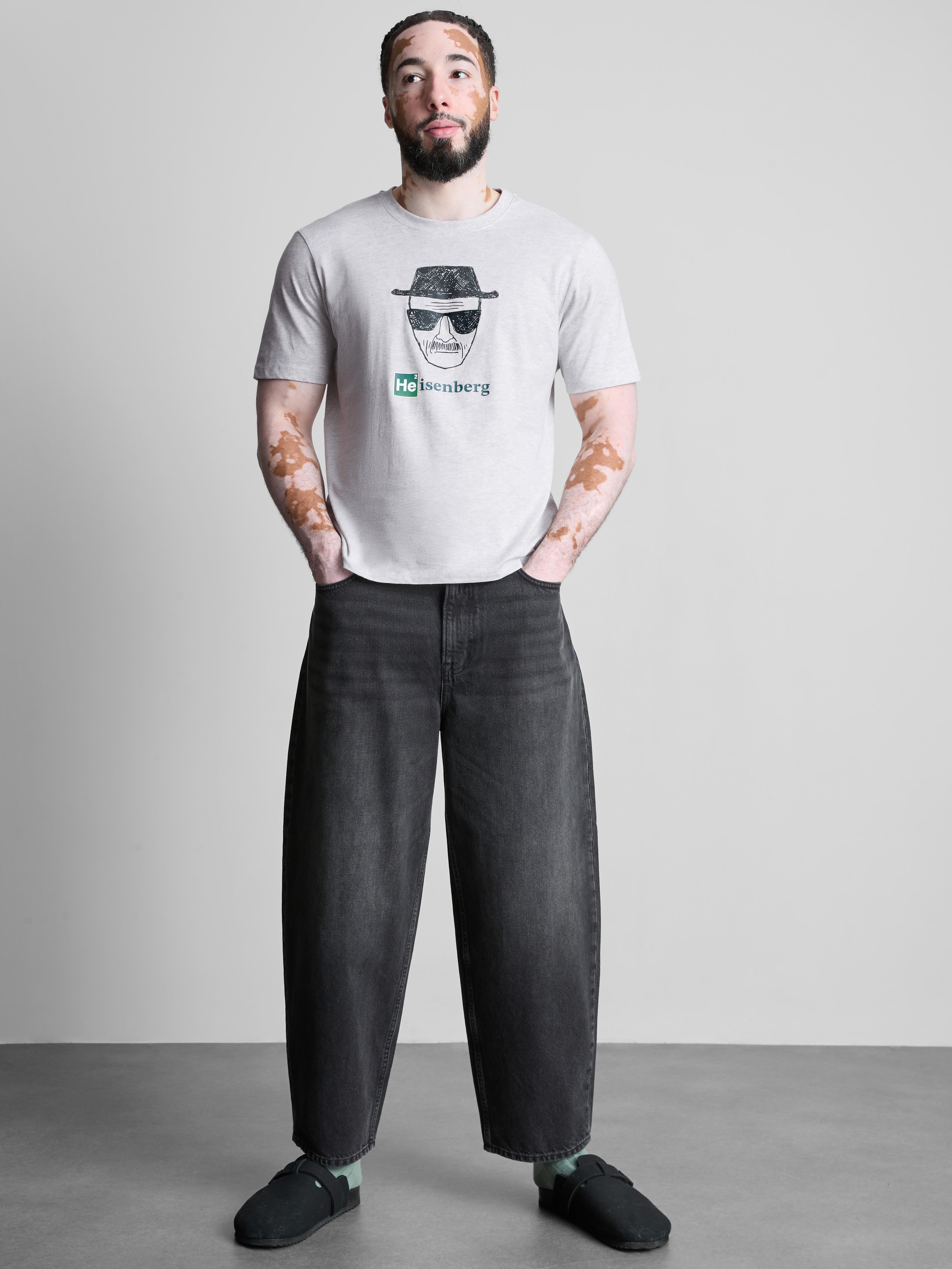 T-Shirt aus reiner Baumwolle mit „Breaking Bad“ Grafik - Grau meliert ...