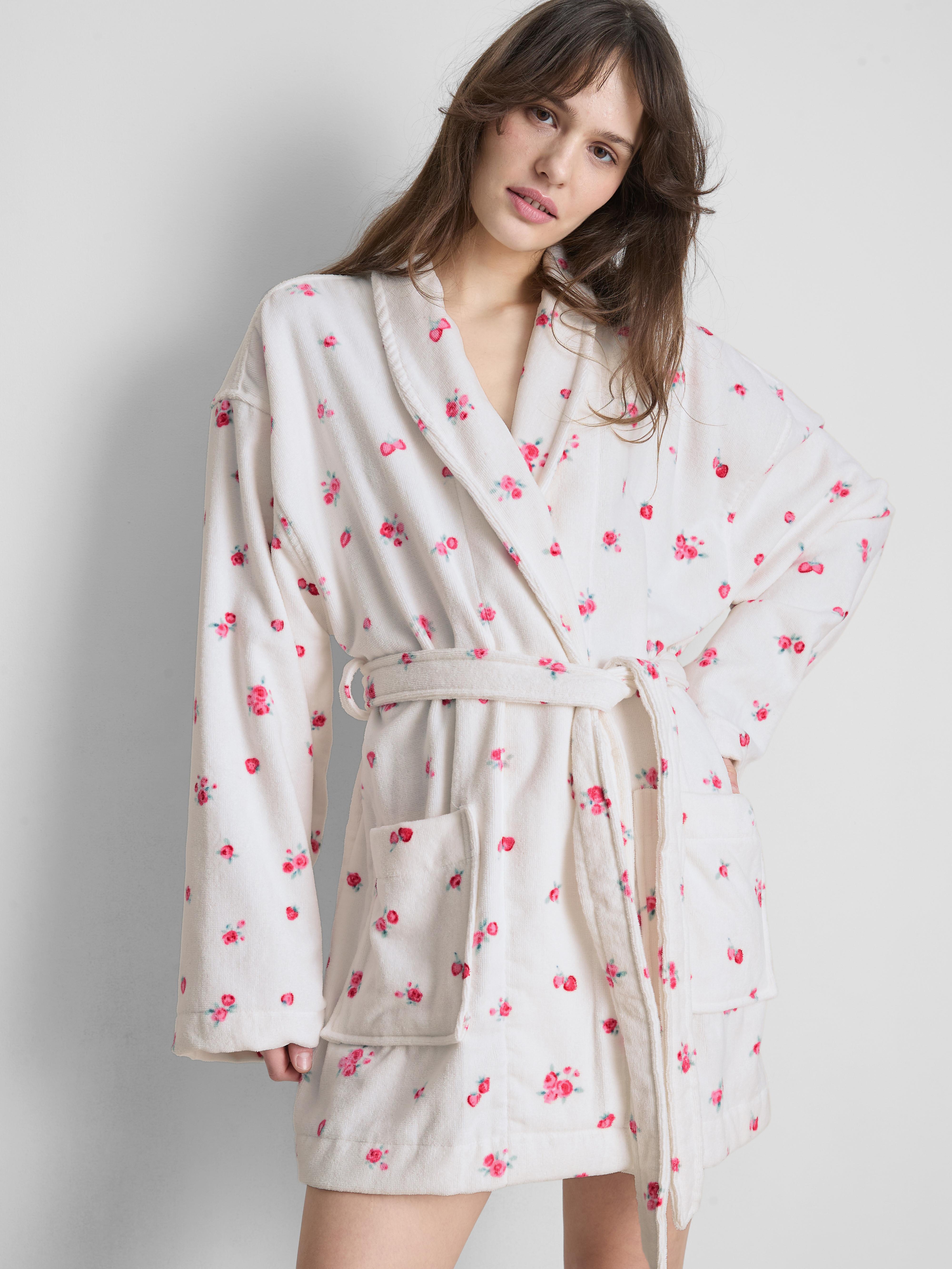 Womens Blush Printed Spa Robe | Primark
