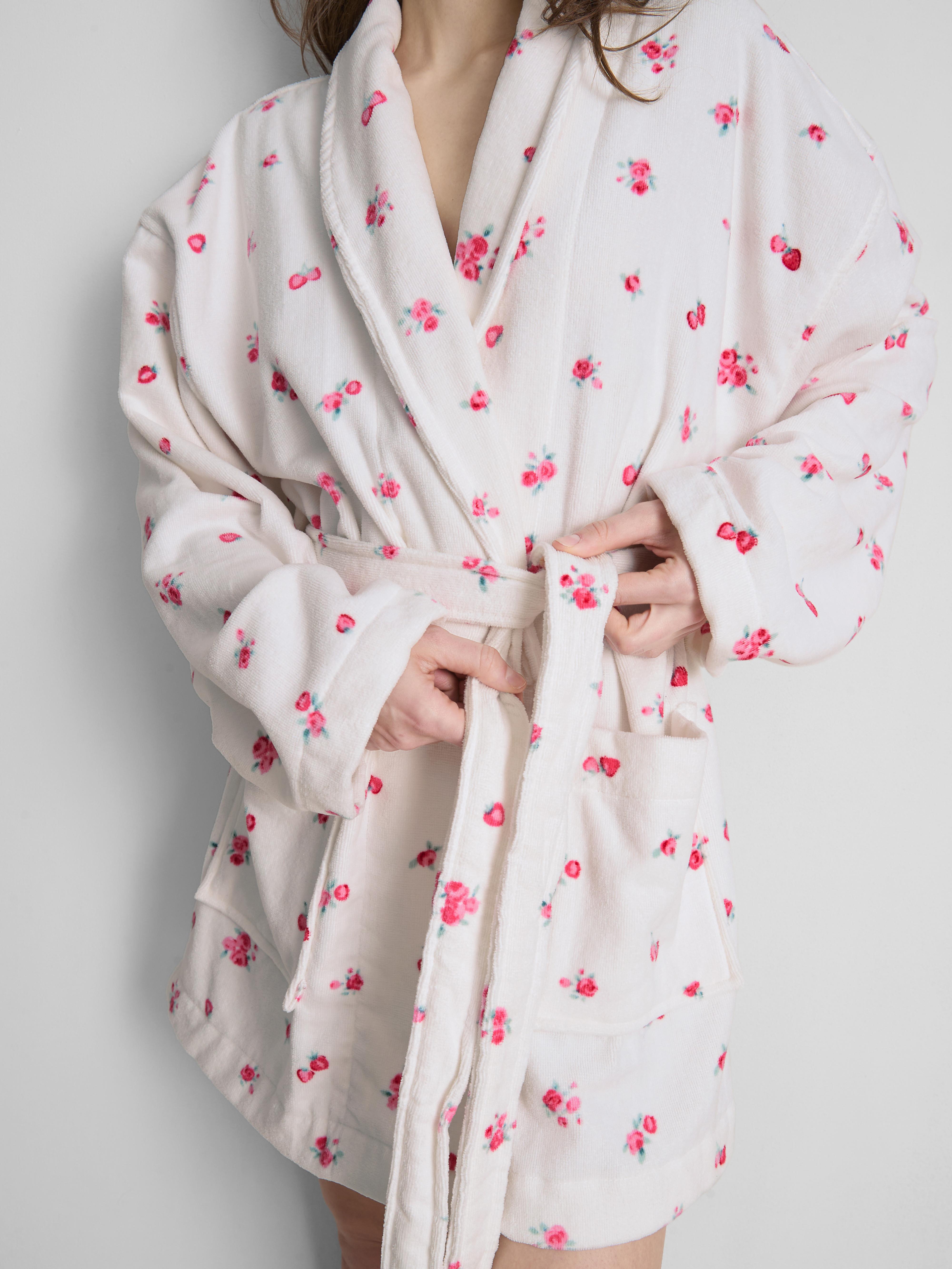 Womens Blush Printed Spa Robe | Primark
