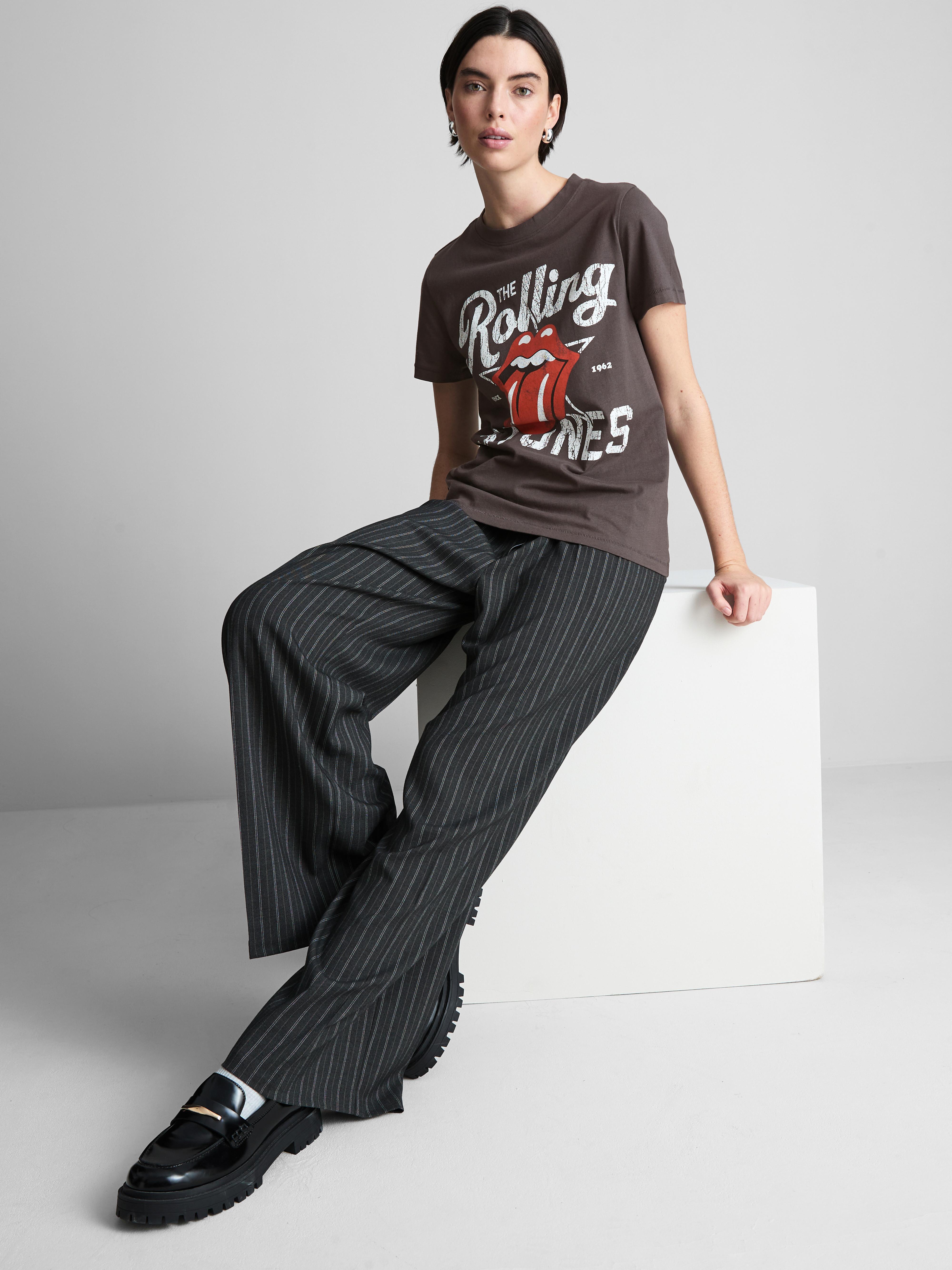 Womens Charcoal The Rolling Stones Graphic T-Shirt | Primark