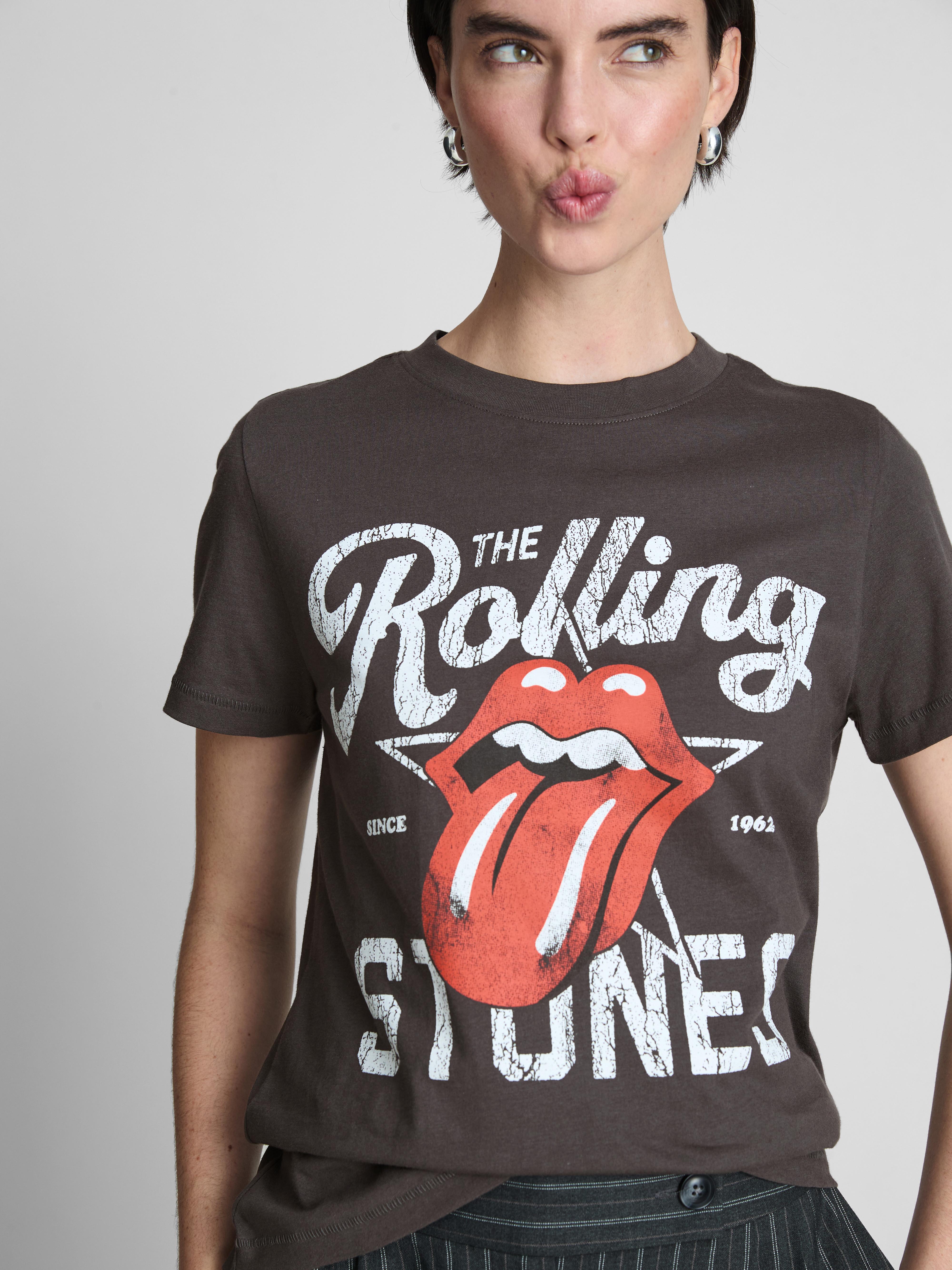 Womens Charcoal The Rolling Stones Graphic T-Shirt | Primark