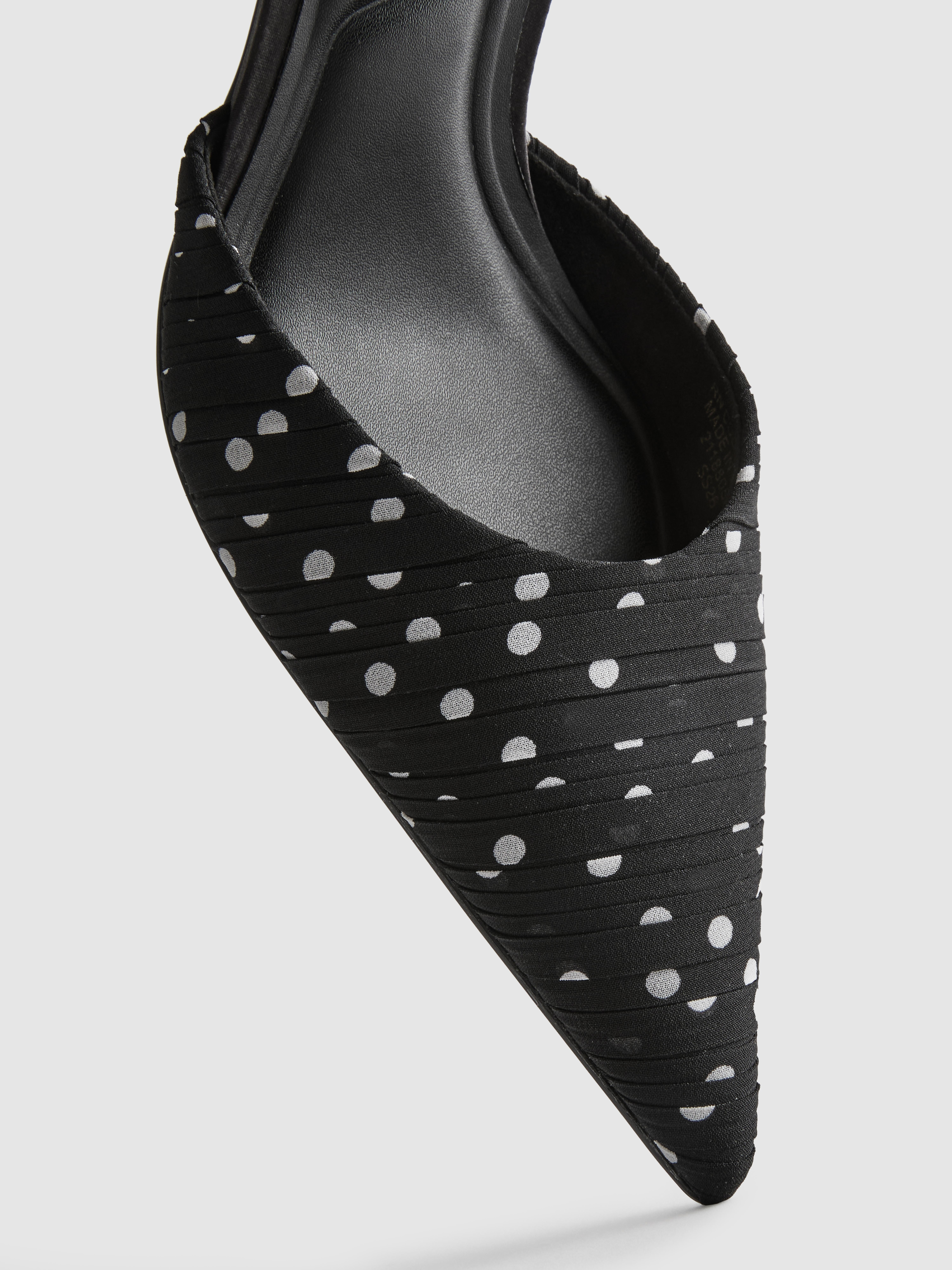 Womens Black Polka Dot Pointed Court Heels | Primark