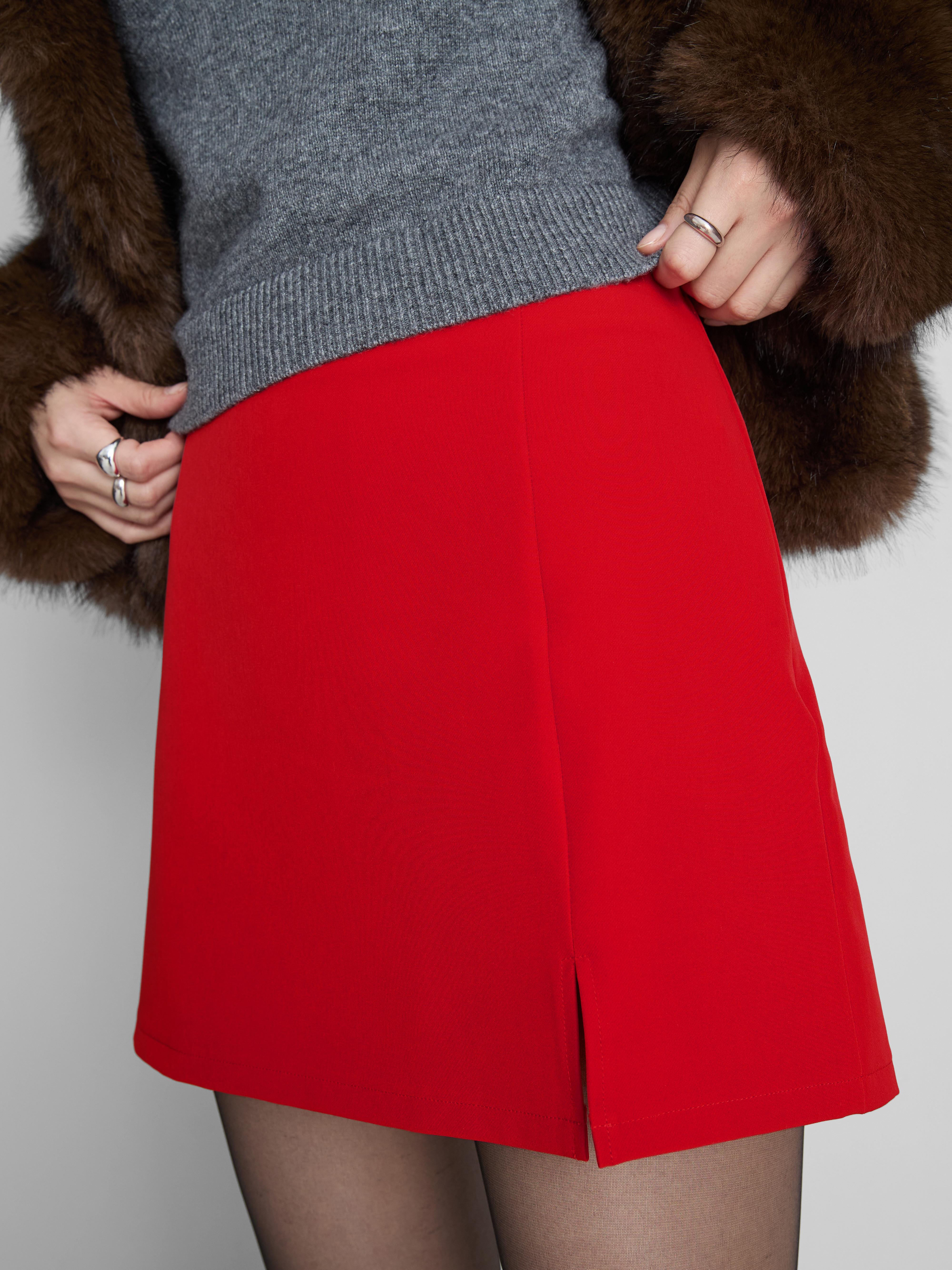 Womens Red Split Hem Mini Skirt | Primark