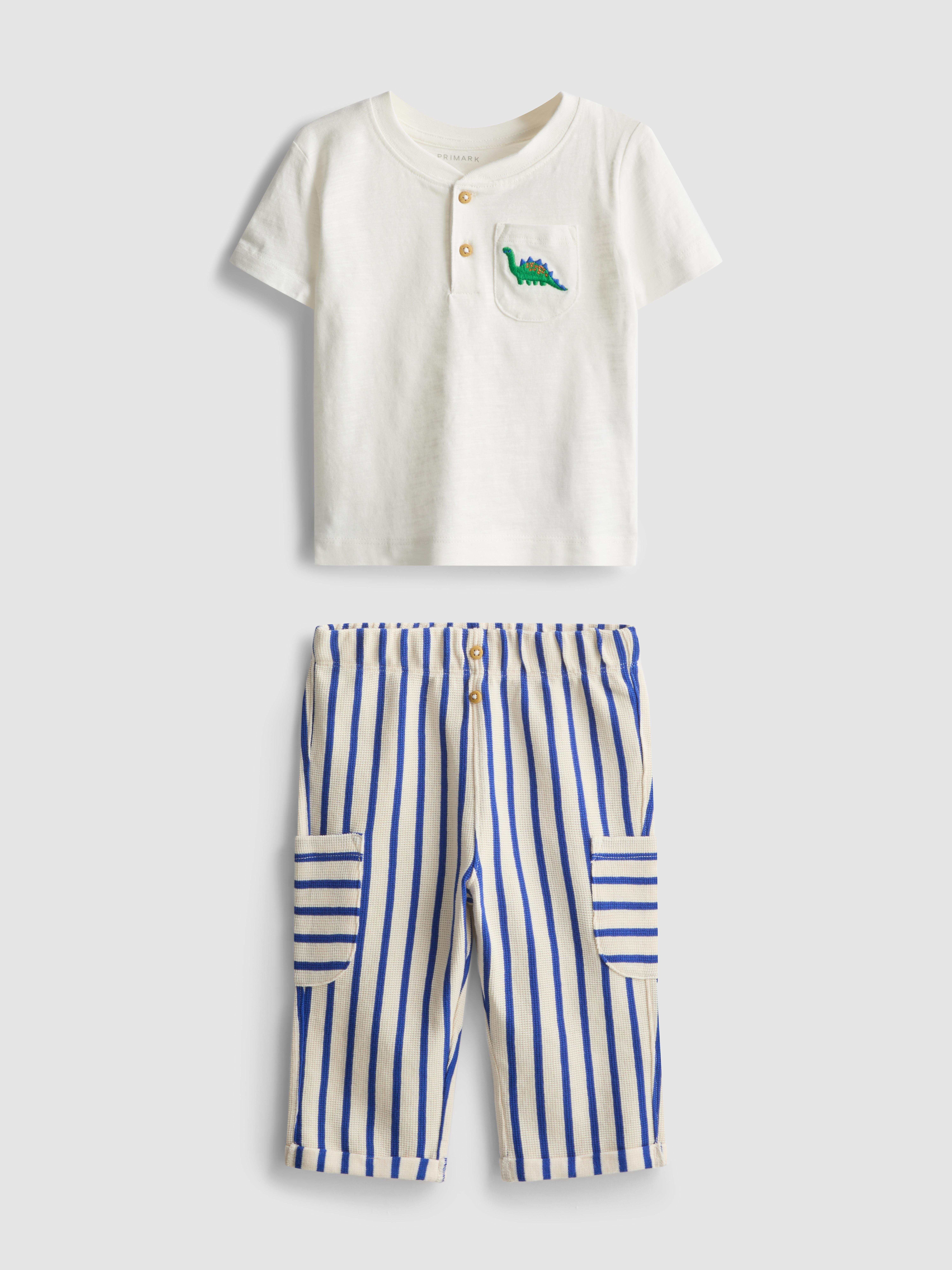 0-36 mesi | Maglietta e pantaloni a nido d'ape - Bianco - Bambino | Primark