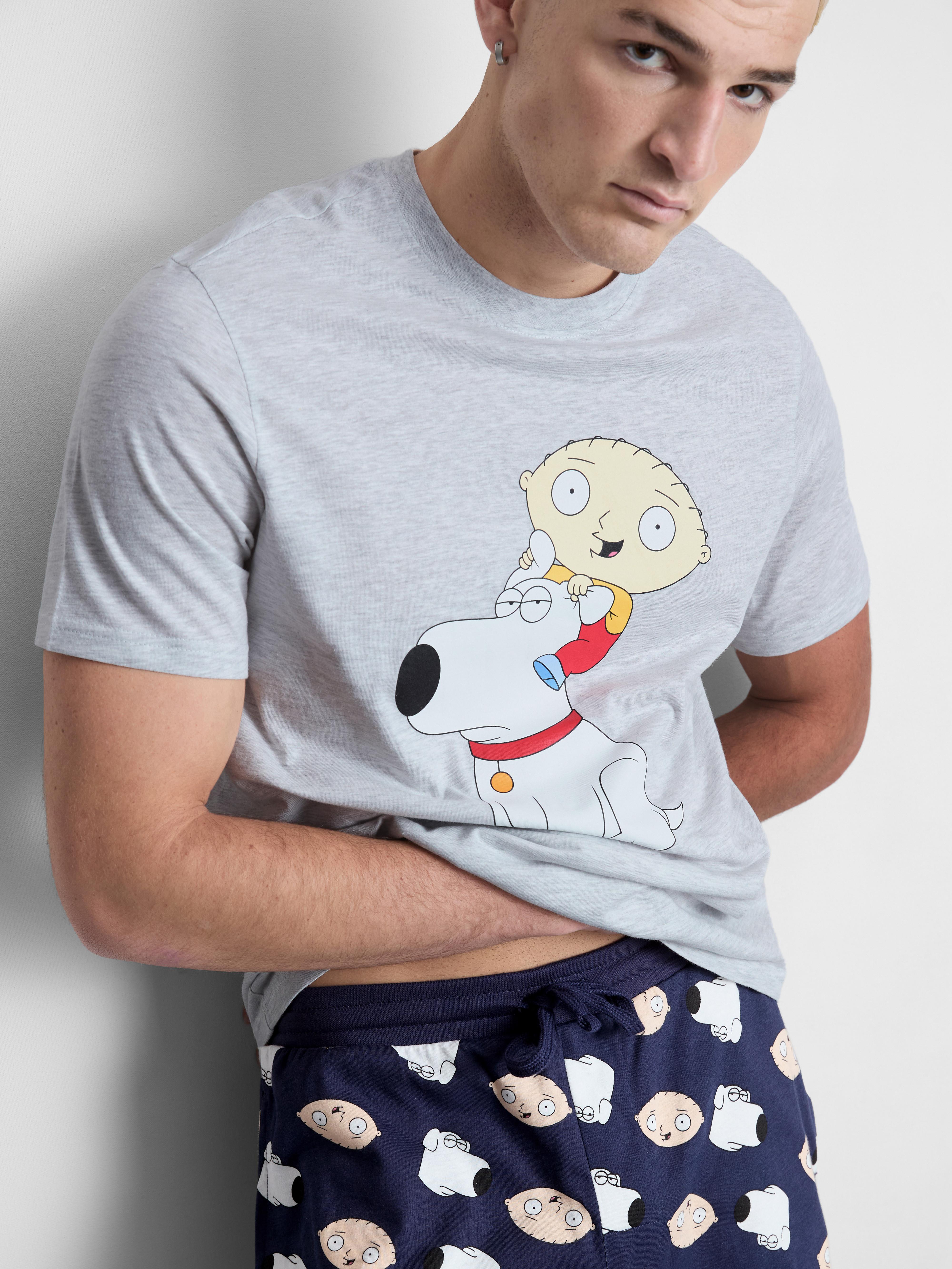 Korte pyjama Family Guy Stewie en Brian - Gemêleerd grijs - Heren | Primark