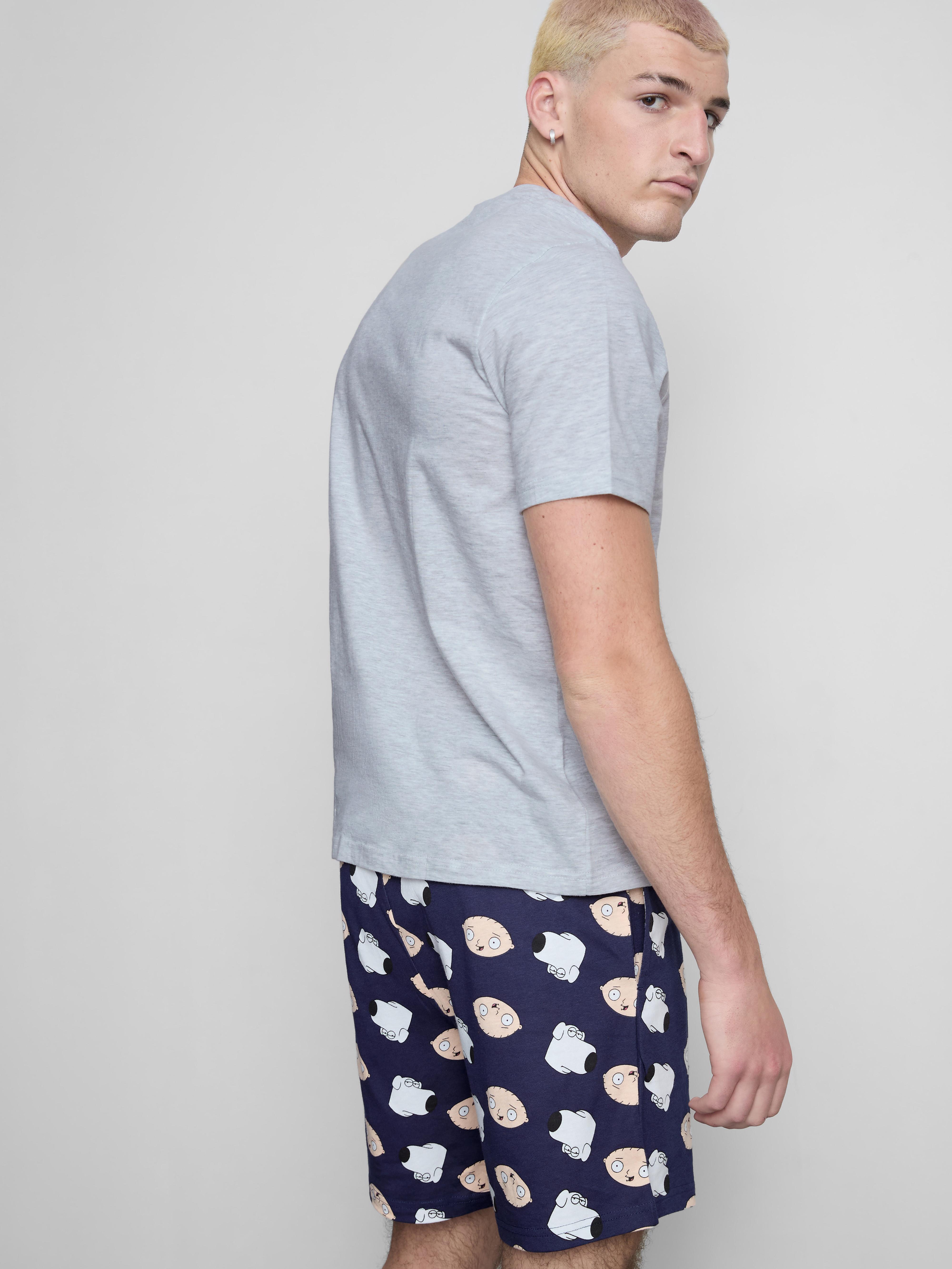 Korte pyjama Family Guy Stewie en Brian - Gemêleerd grijs - Heren | Primark