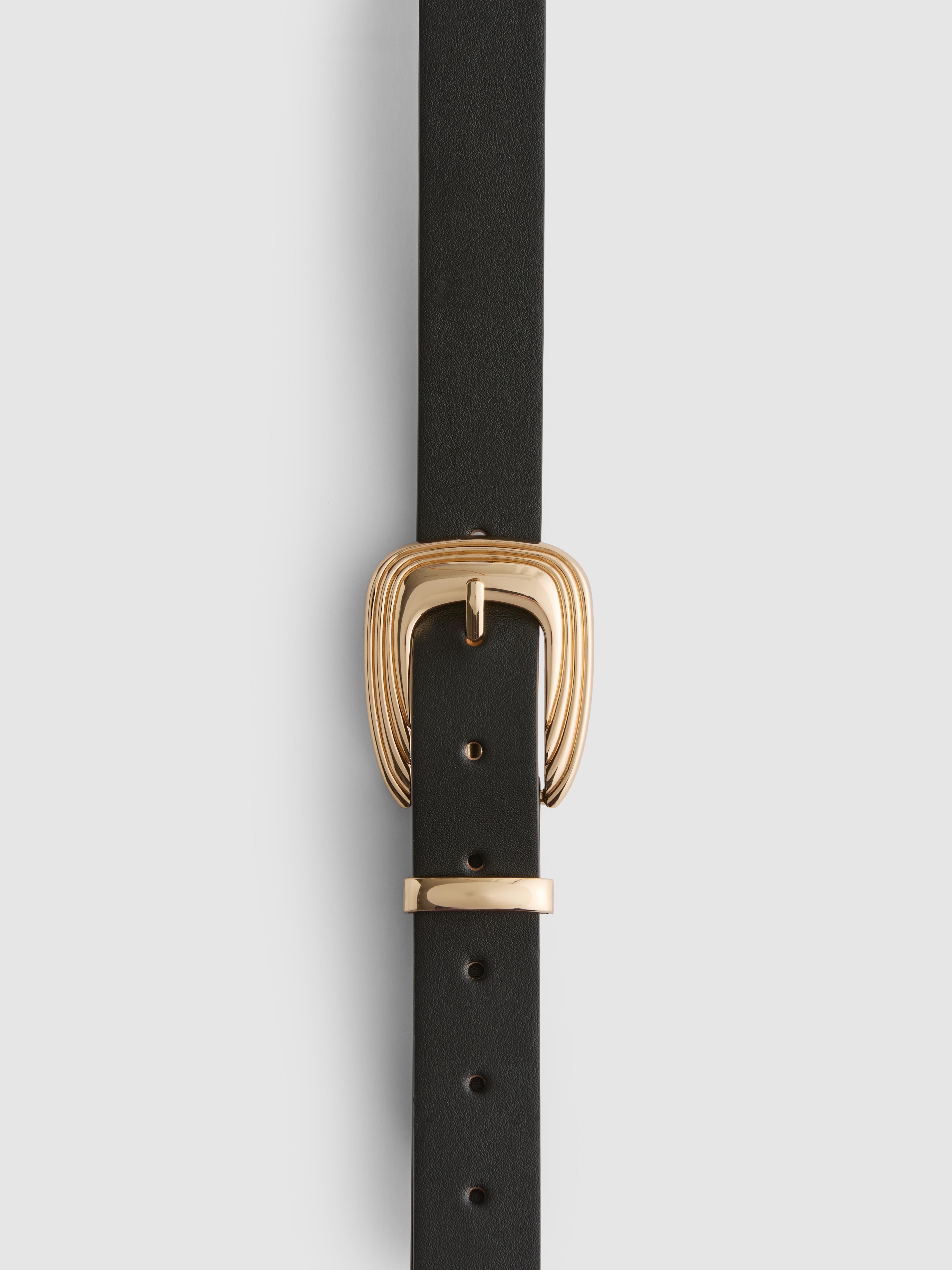Black Textured Buckle Belt | Primark