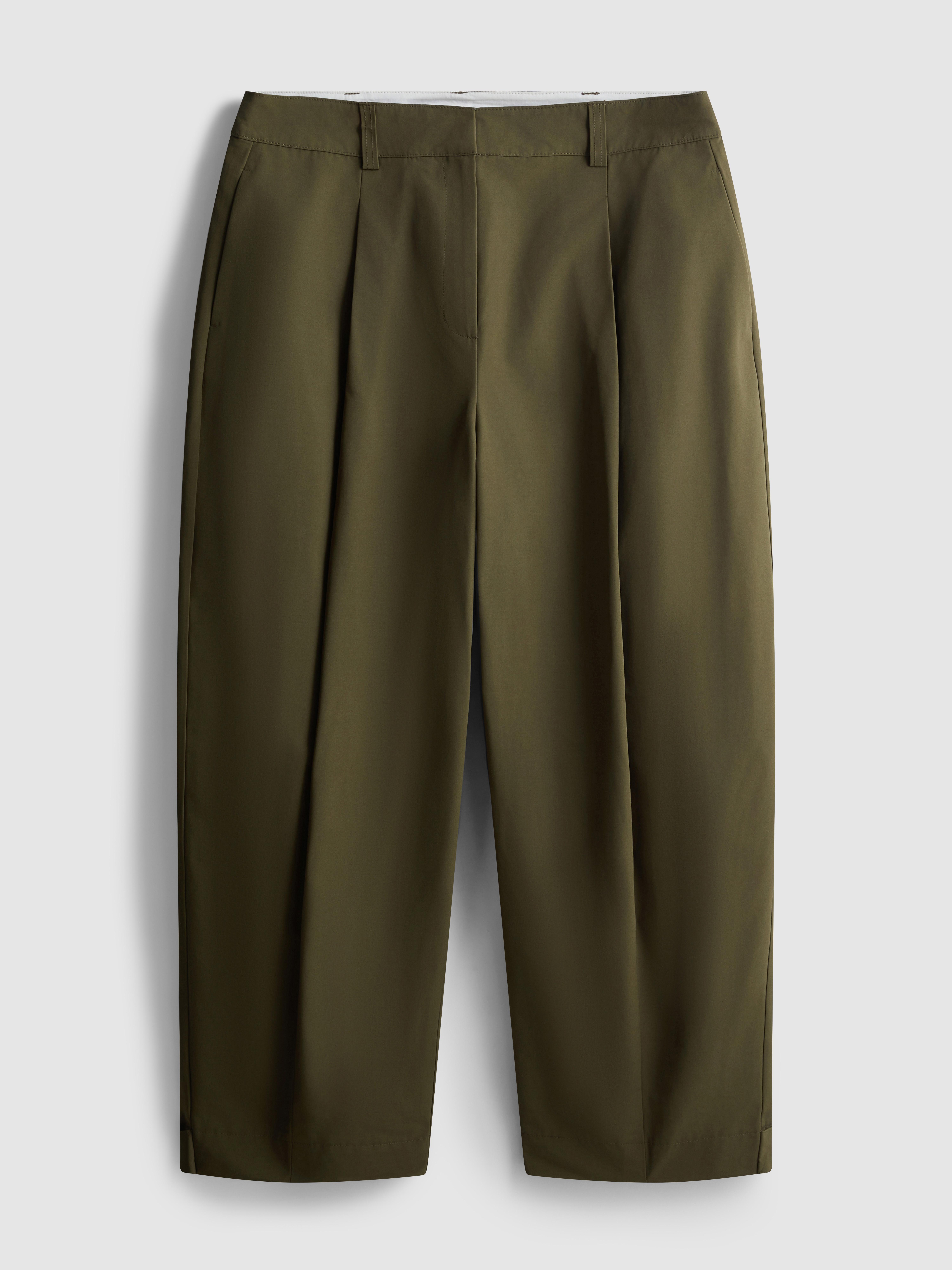 Korte broek met taps toelopende pijpen The Edit - Kaki - Dames | Primark