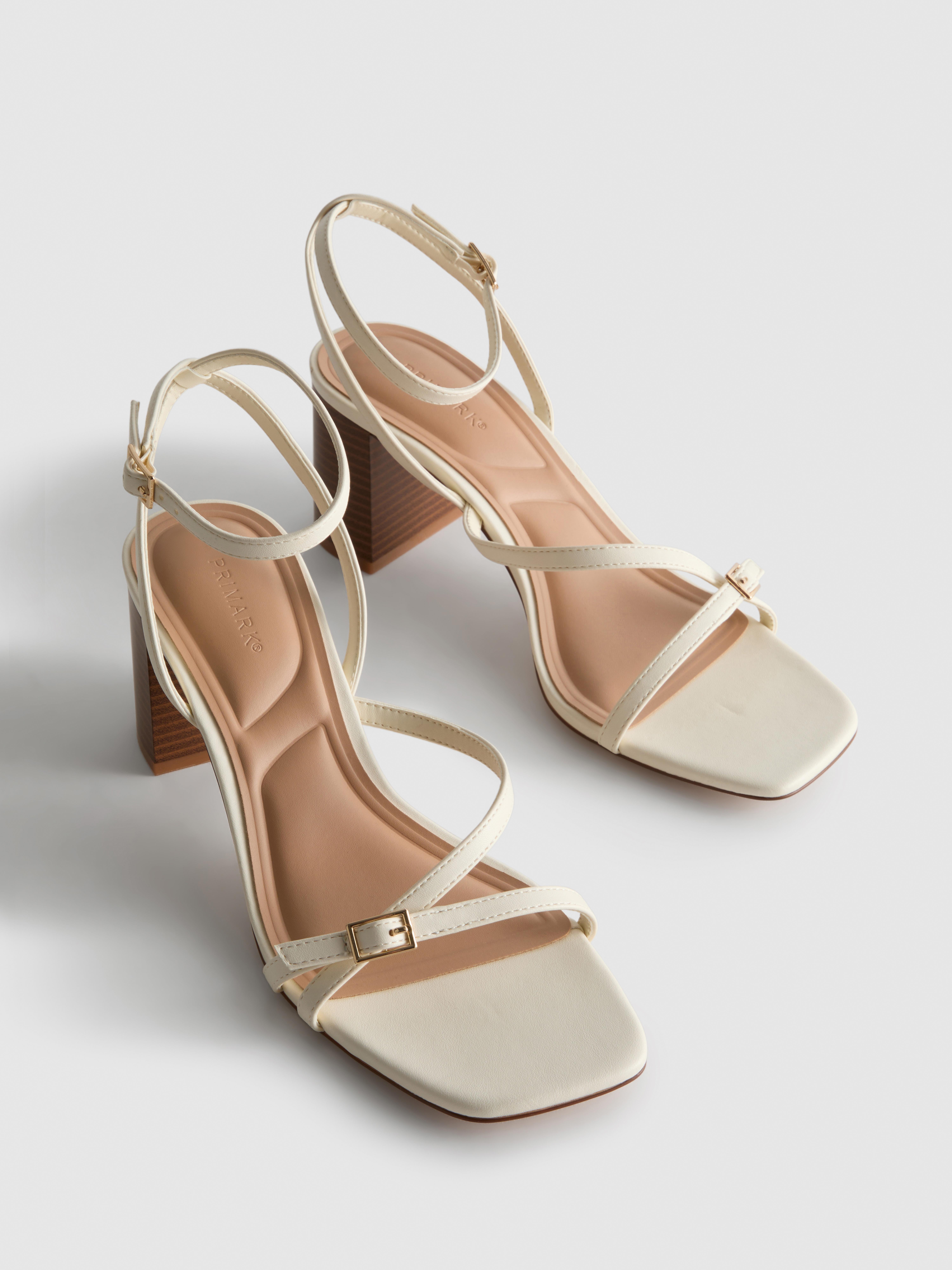 Womens Ecru Buckle Detail Block Heel Sandals | Primark