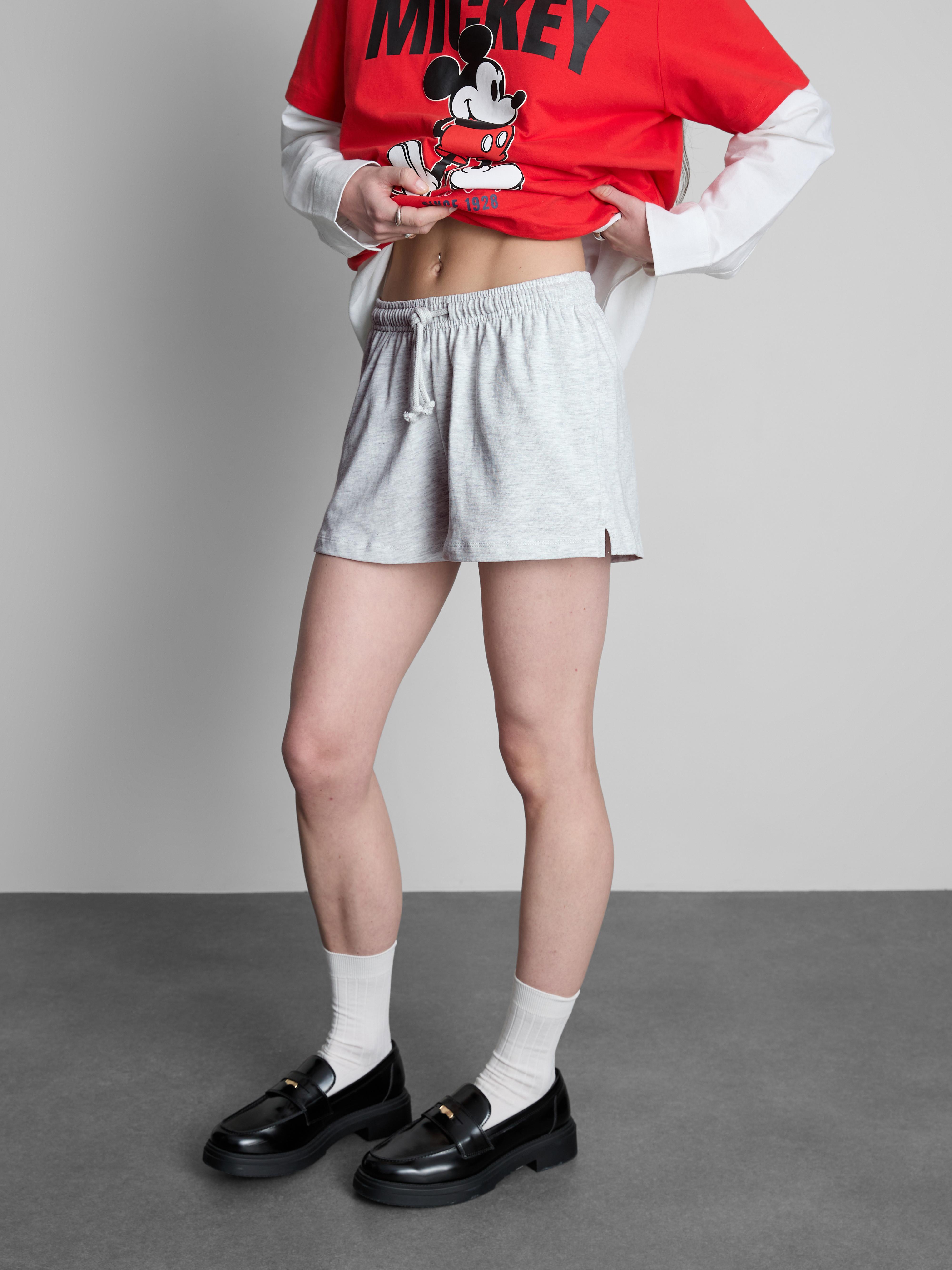 Womens Grey Marl Pure Cotton Shorts | Primark