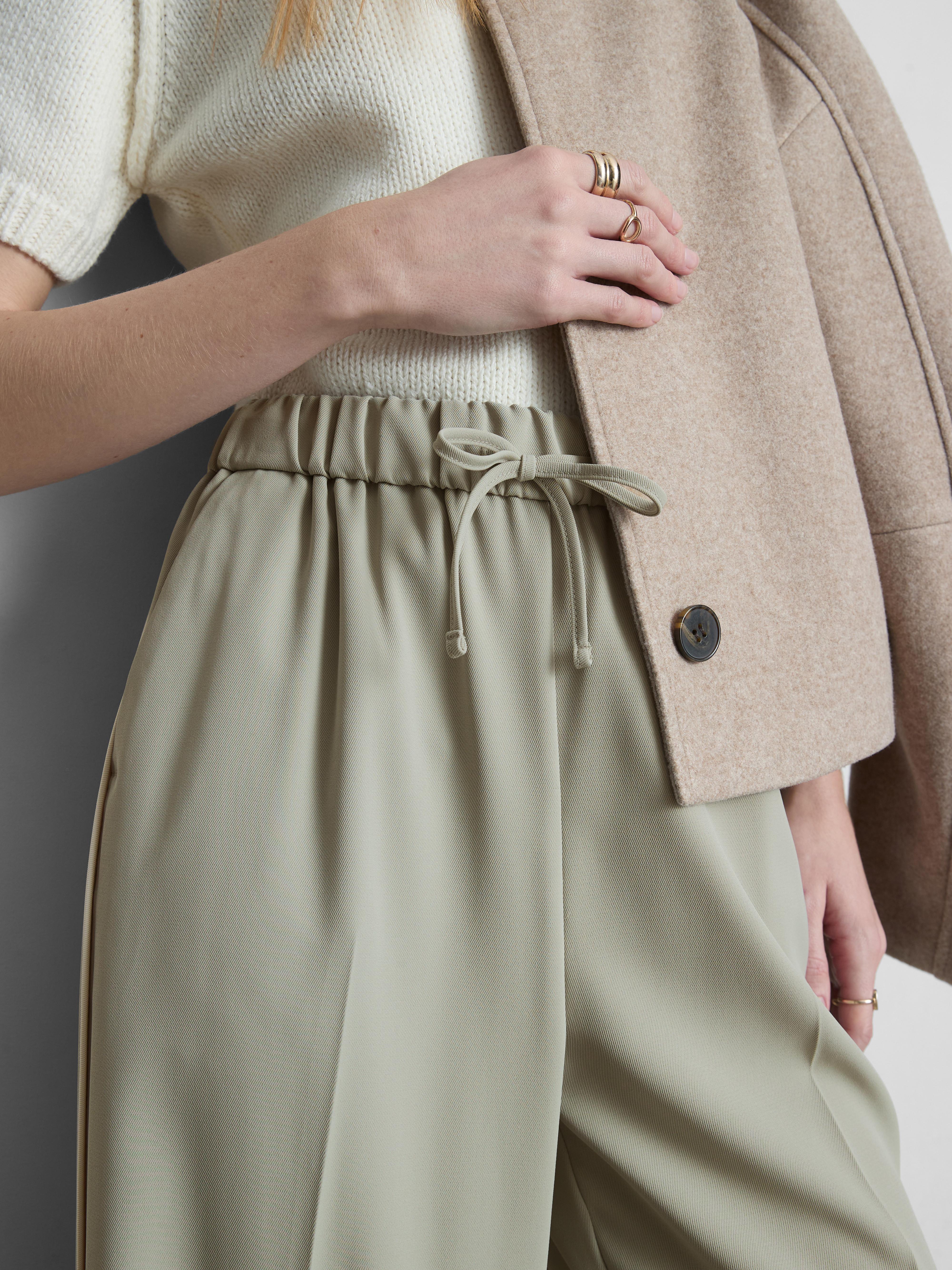 Womens Light Green Wide Leg Side Stripe Trousers | Primark