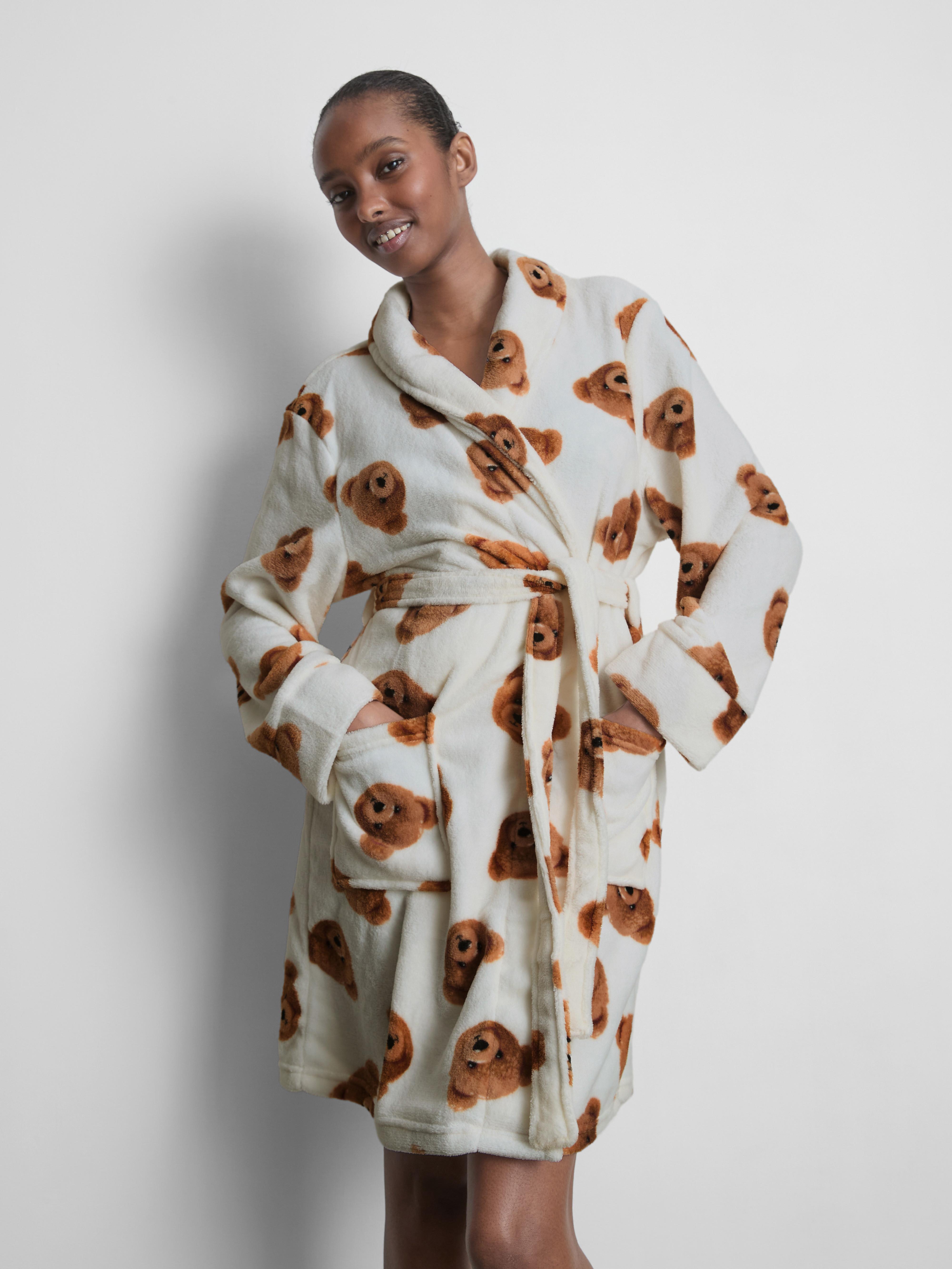 Bademantel mit Teddybär-Print - Hellbraun - Damen | Primark