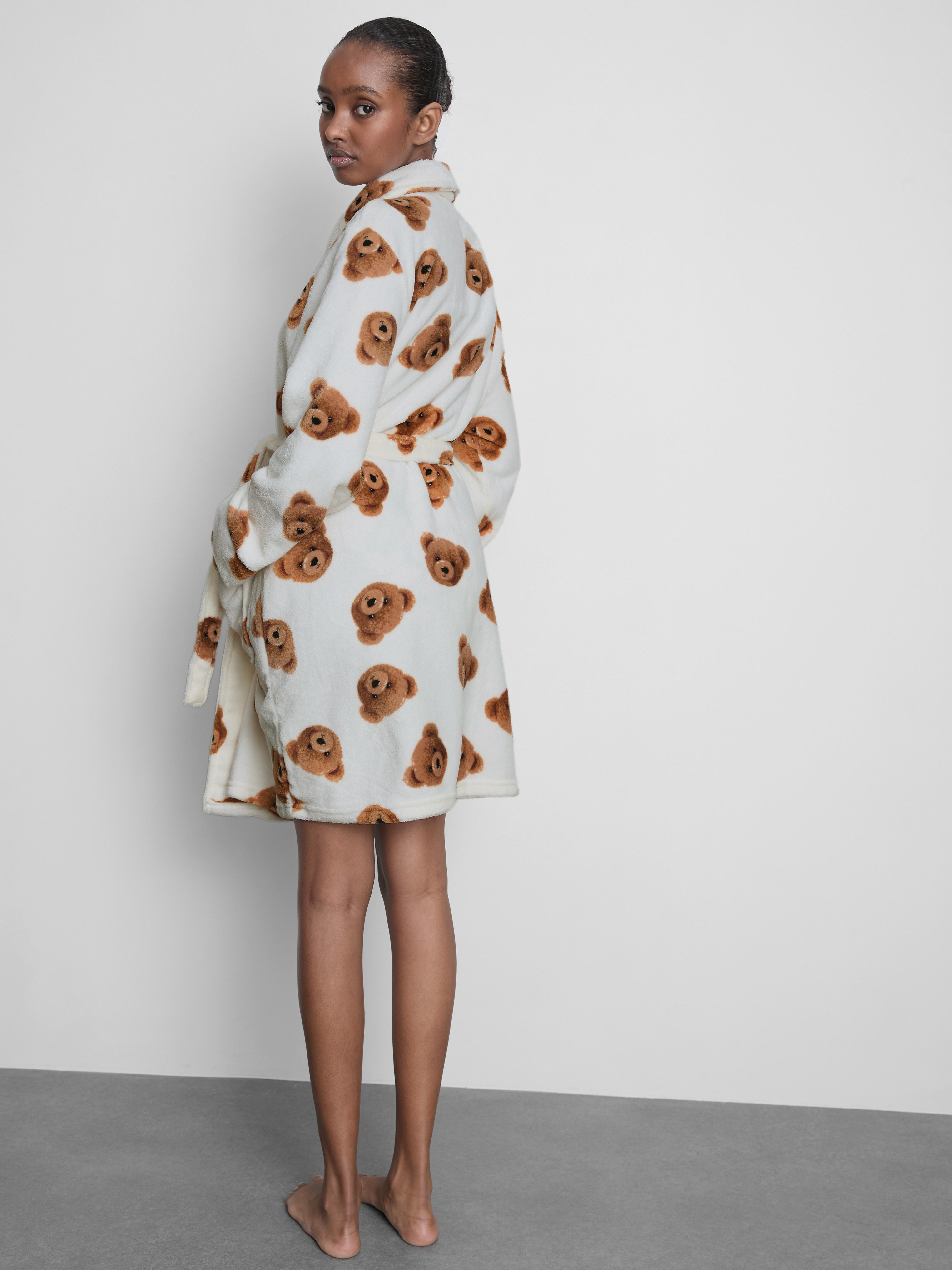 Bademantel mit Teddybär-Print - Hellbraun - Damen | Primark