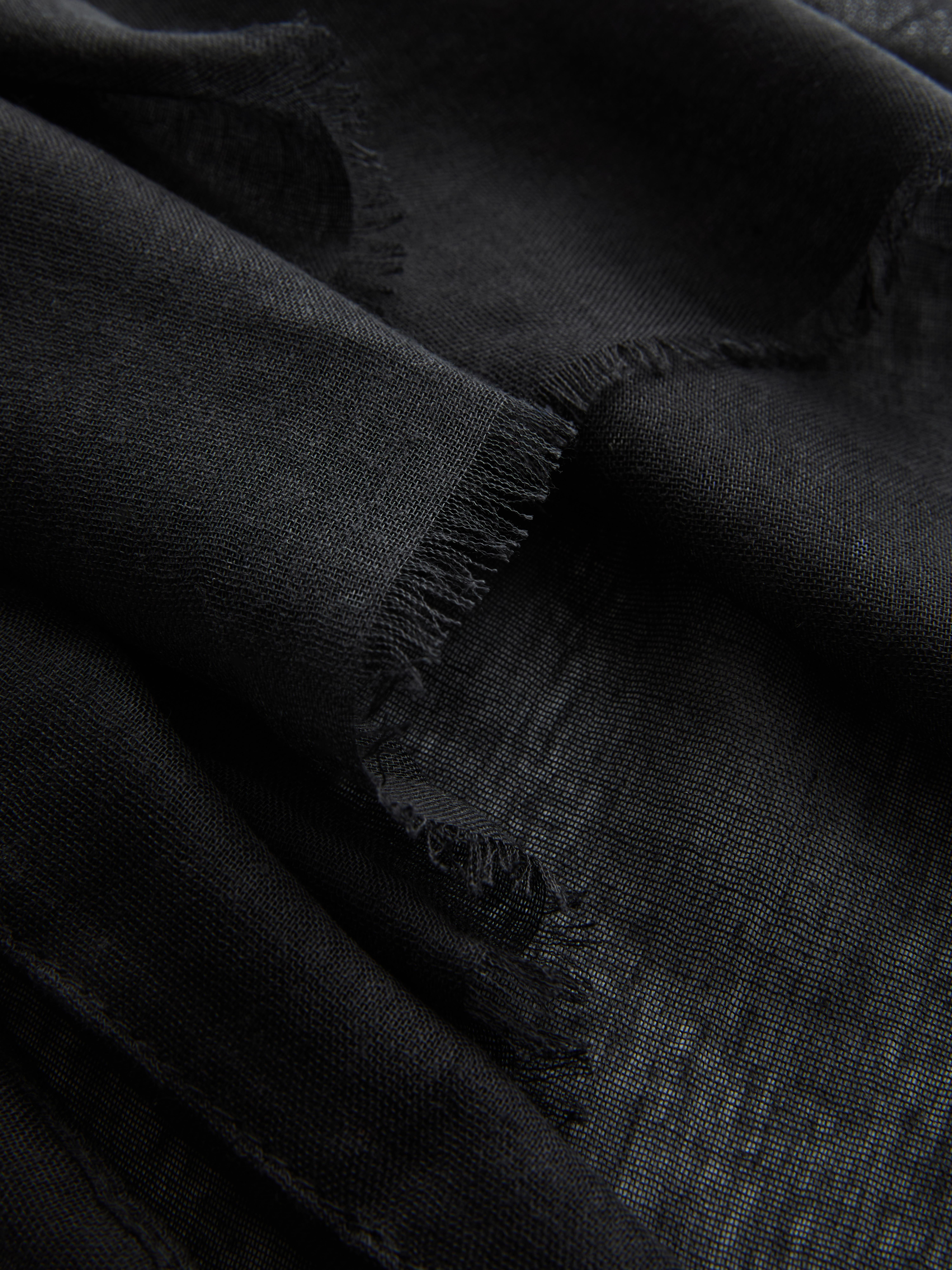 Womens Black Lightweight Frayed Edge Scarf | Primark