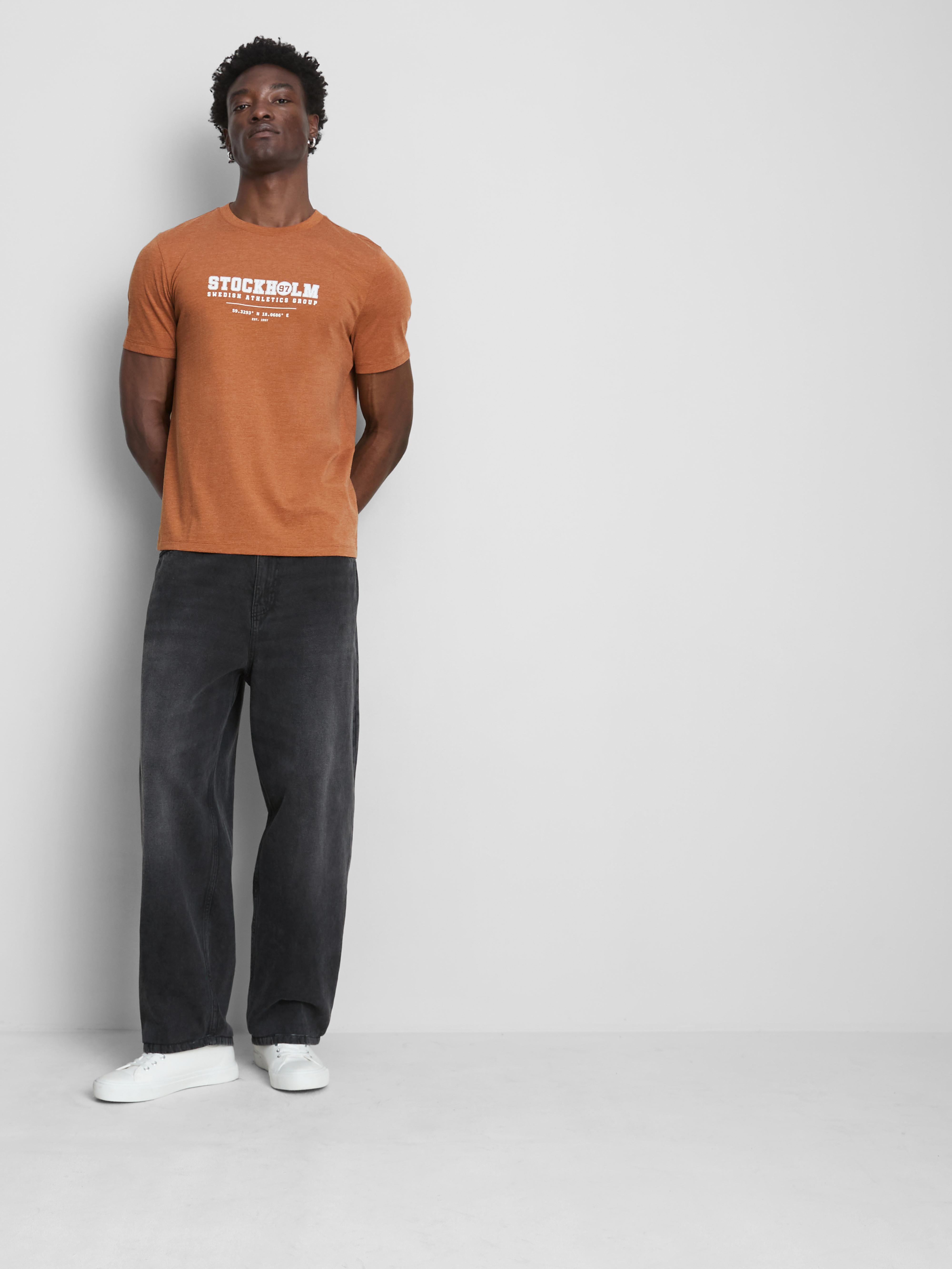 Camiseta de manga corta «Stockholm» - Naranja oscuro - Hombre | Primark