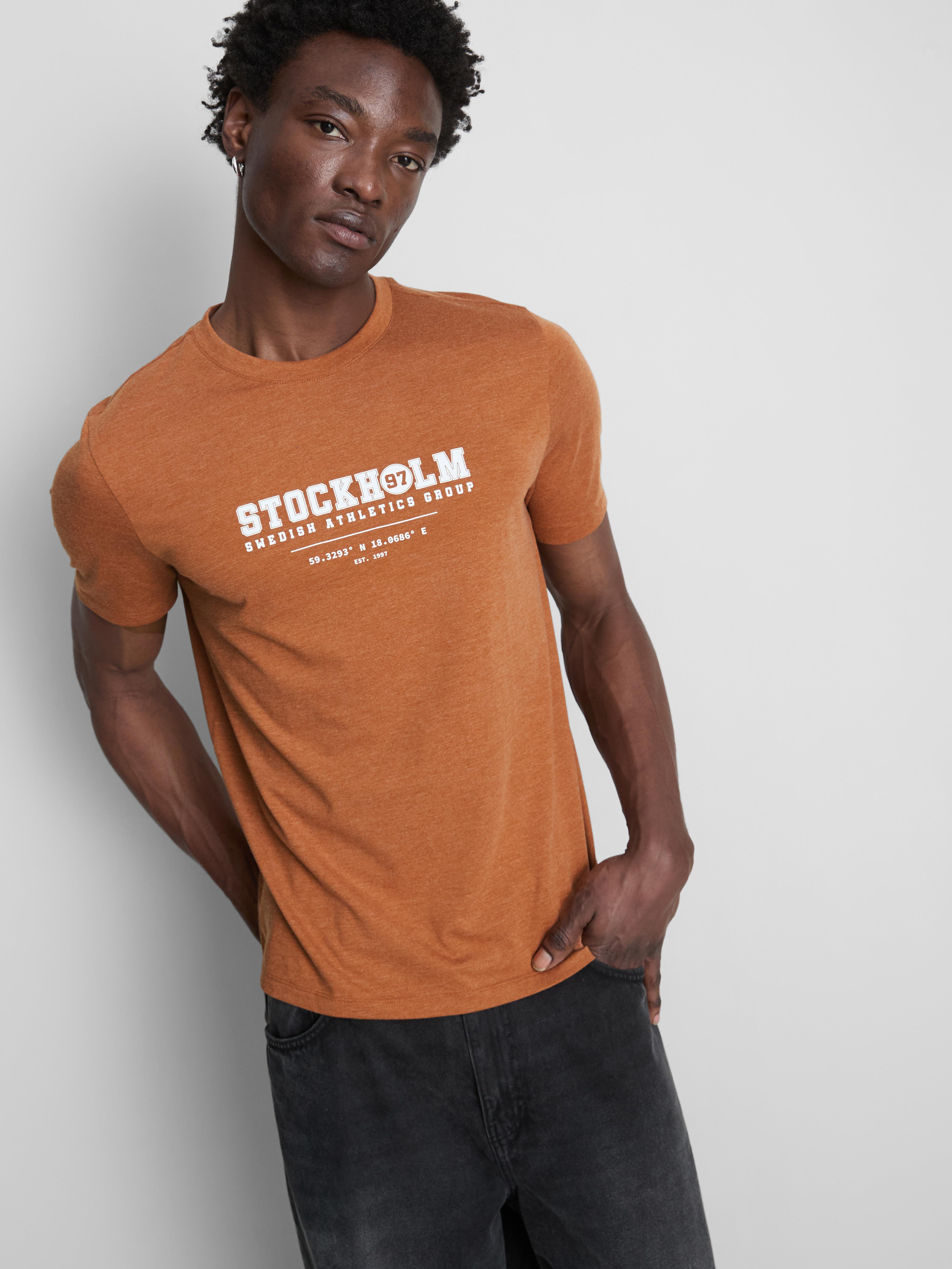 Camiseta de manga corta «Stockholm» - Naranja oscuro - Hombre | Primark