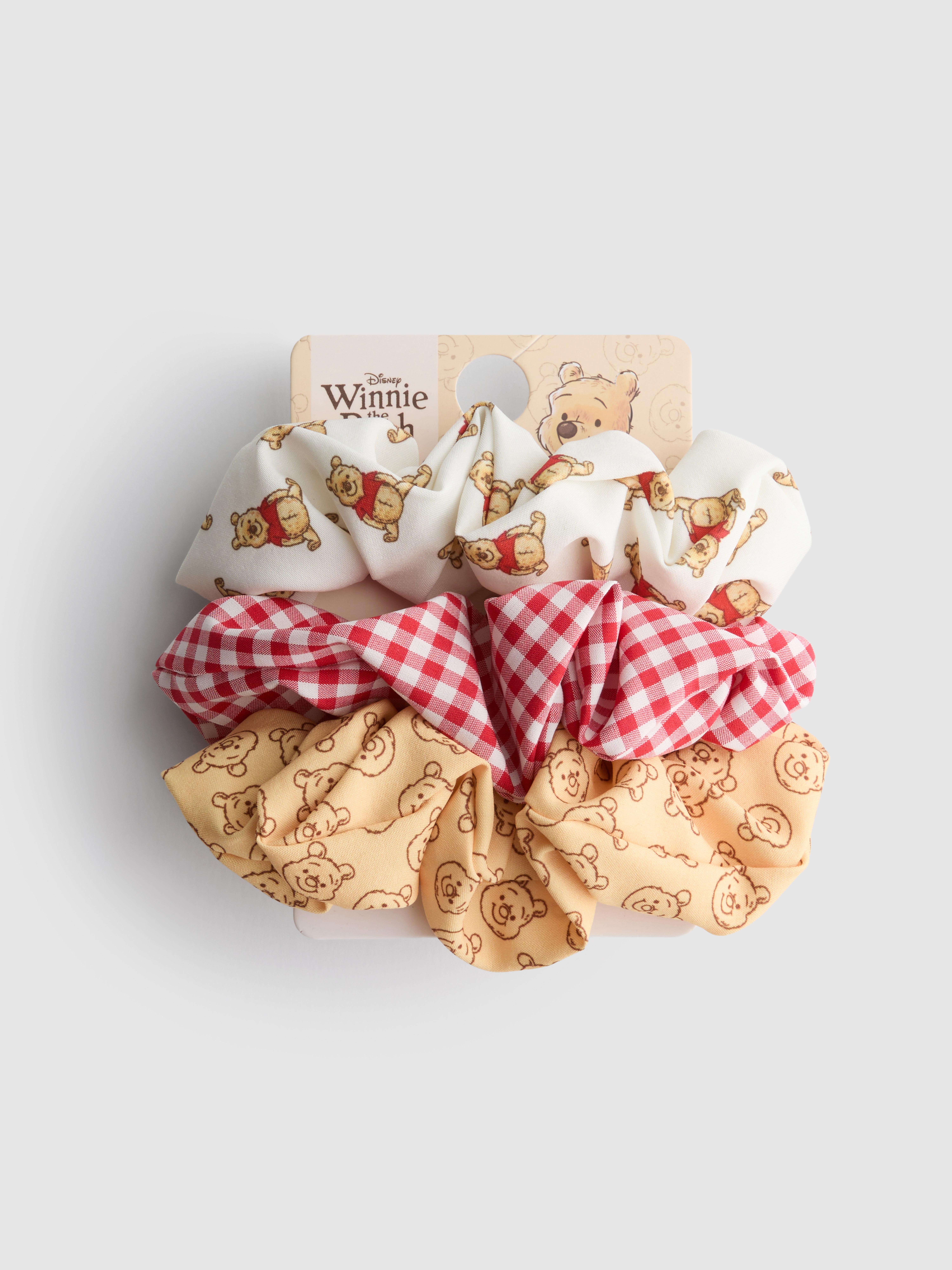 Women's Light Yellow 3pk Disney’s Winnie The Pooh Graphic Scrunchies ...