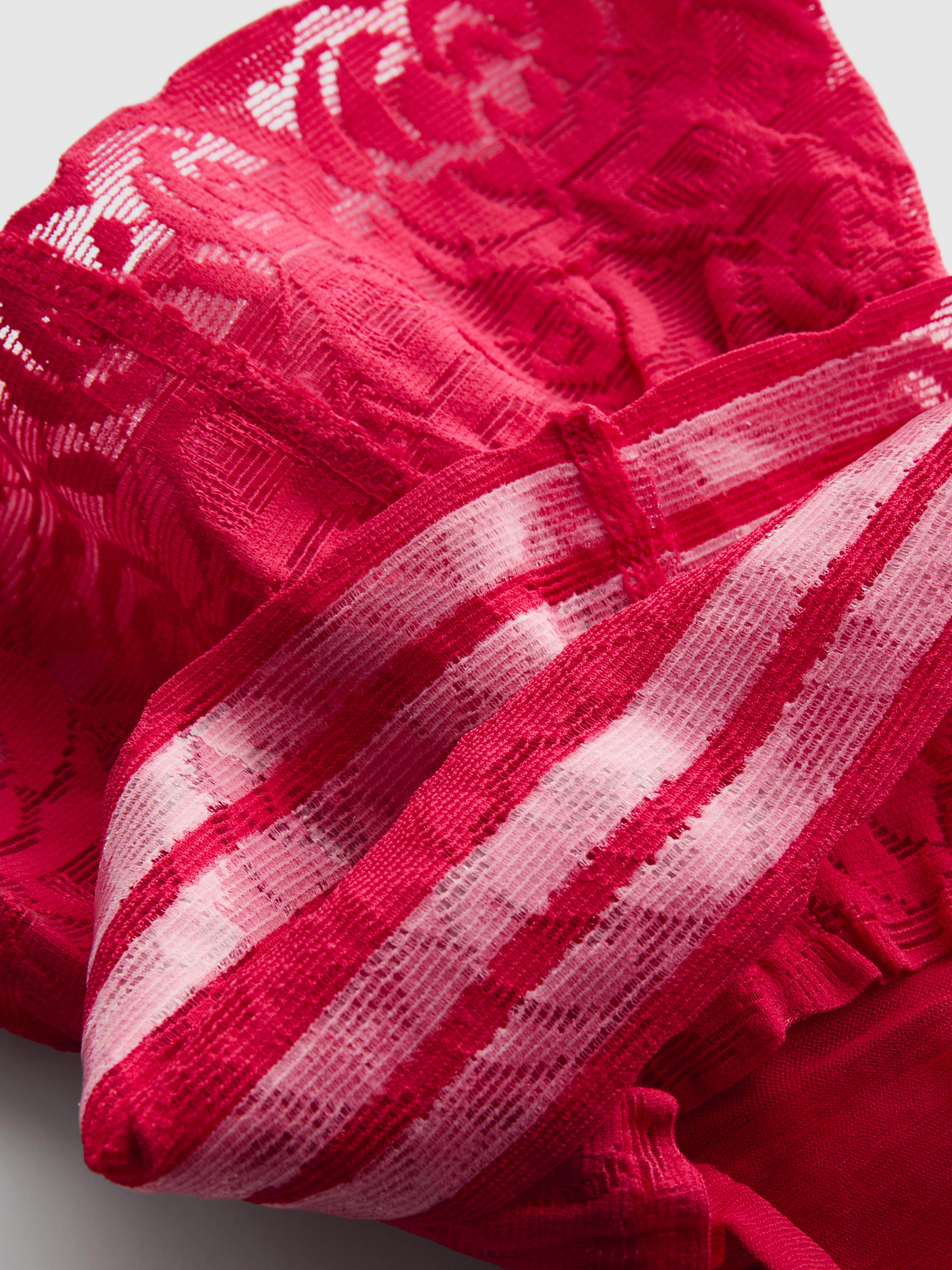 Womens Red Lace Top Hold Ups | Primark