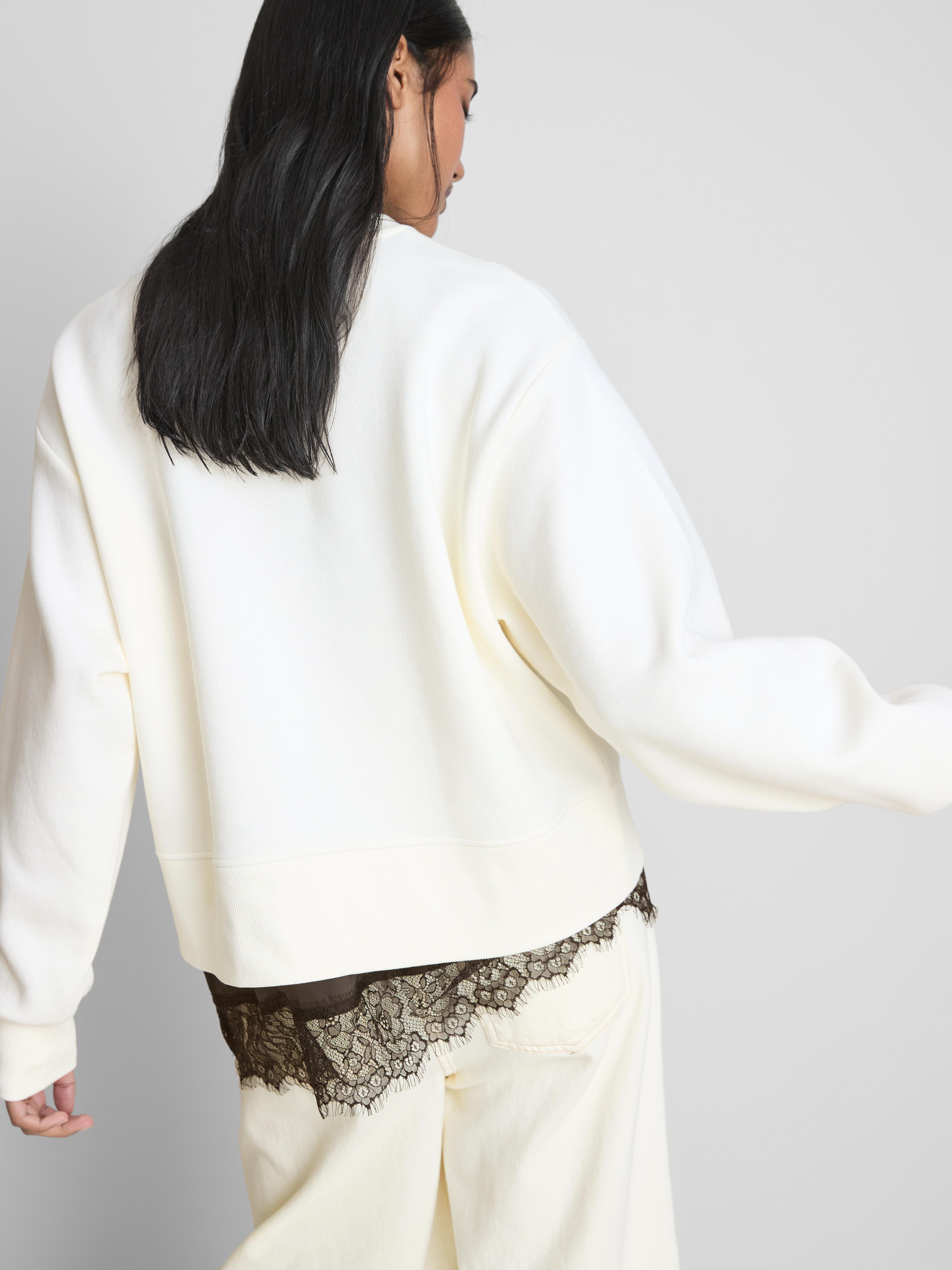 Women's Cream Lace Trim Crew Neck Sweatshirt | Penneys