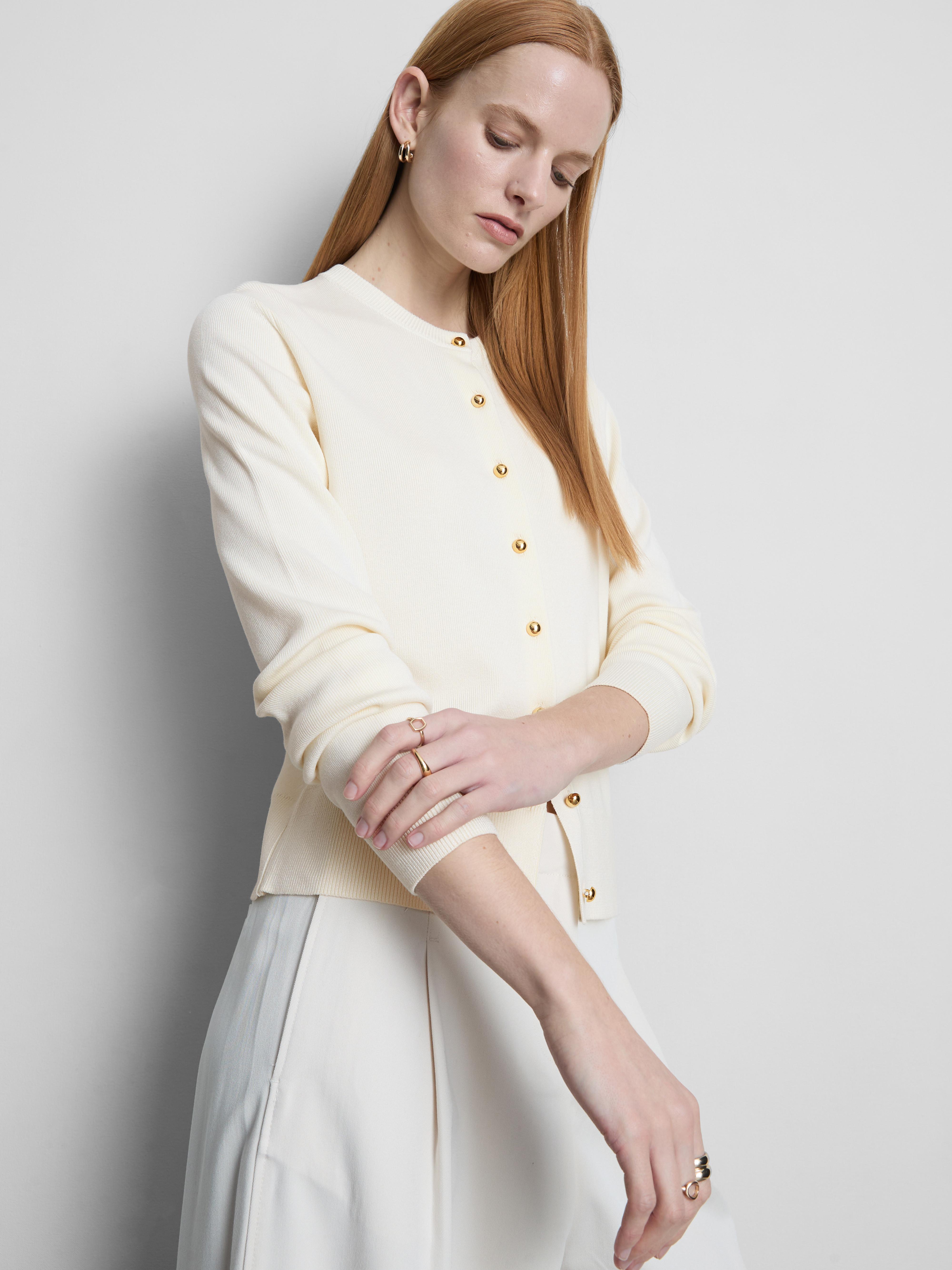 Cardigan con bottoni metallizzati - Avorio - Donna | Primark