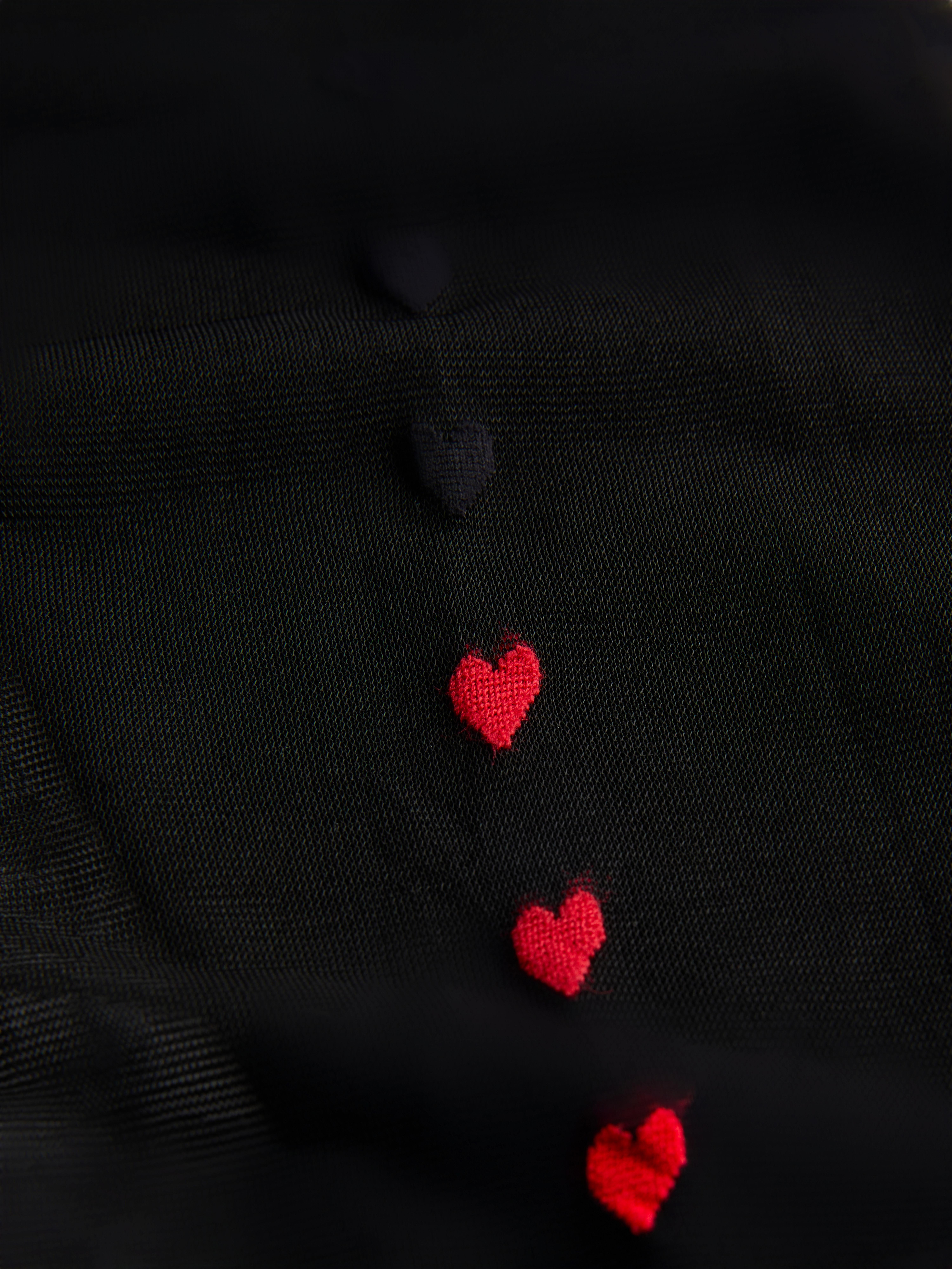 Womens Black Heart Back Seam Tights | Primark