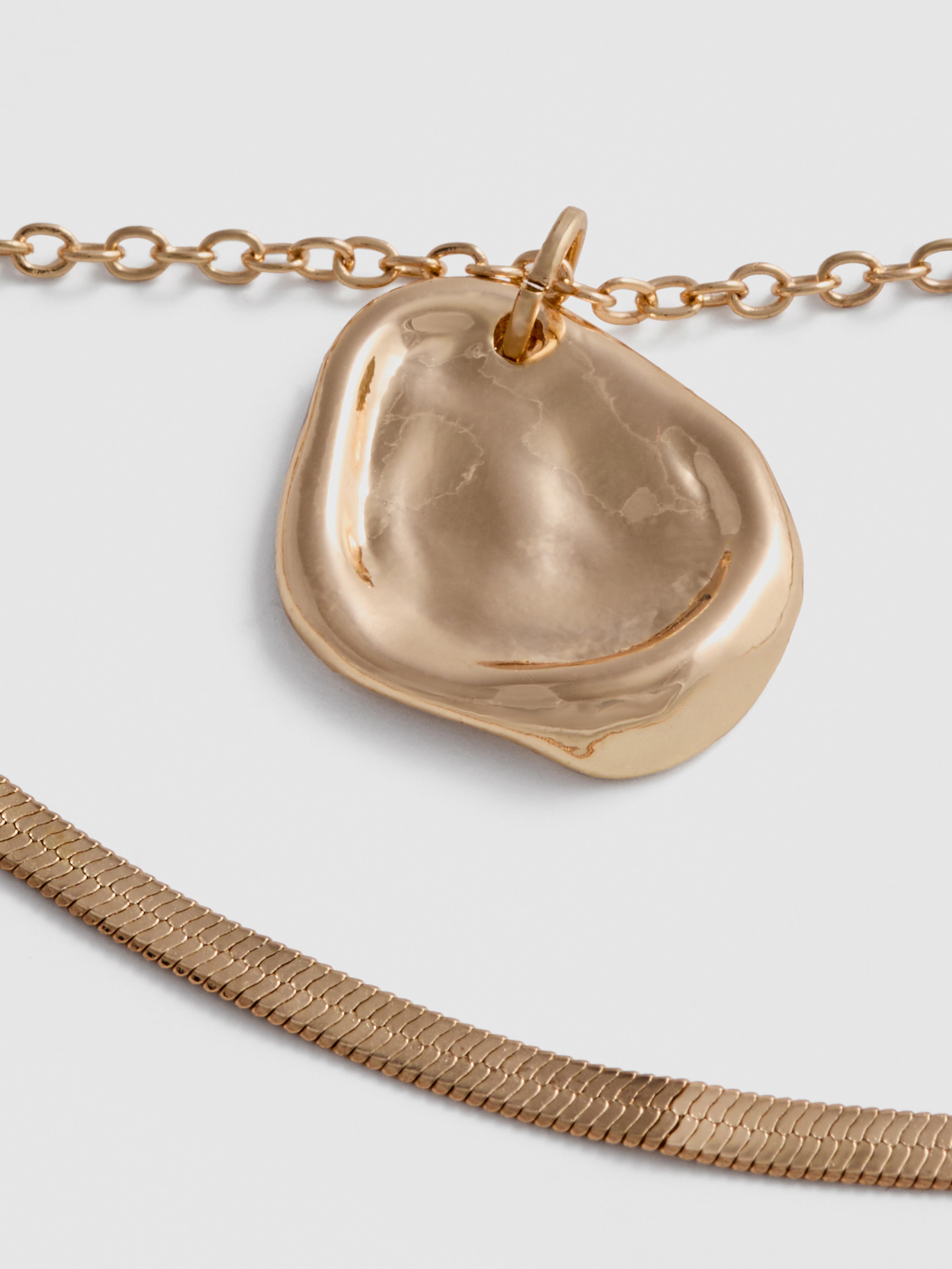 Women's Molten Metal Layered Necklace - Yellow | Primark
