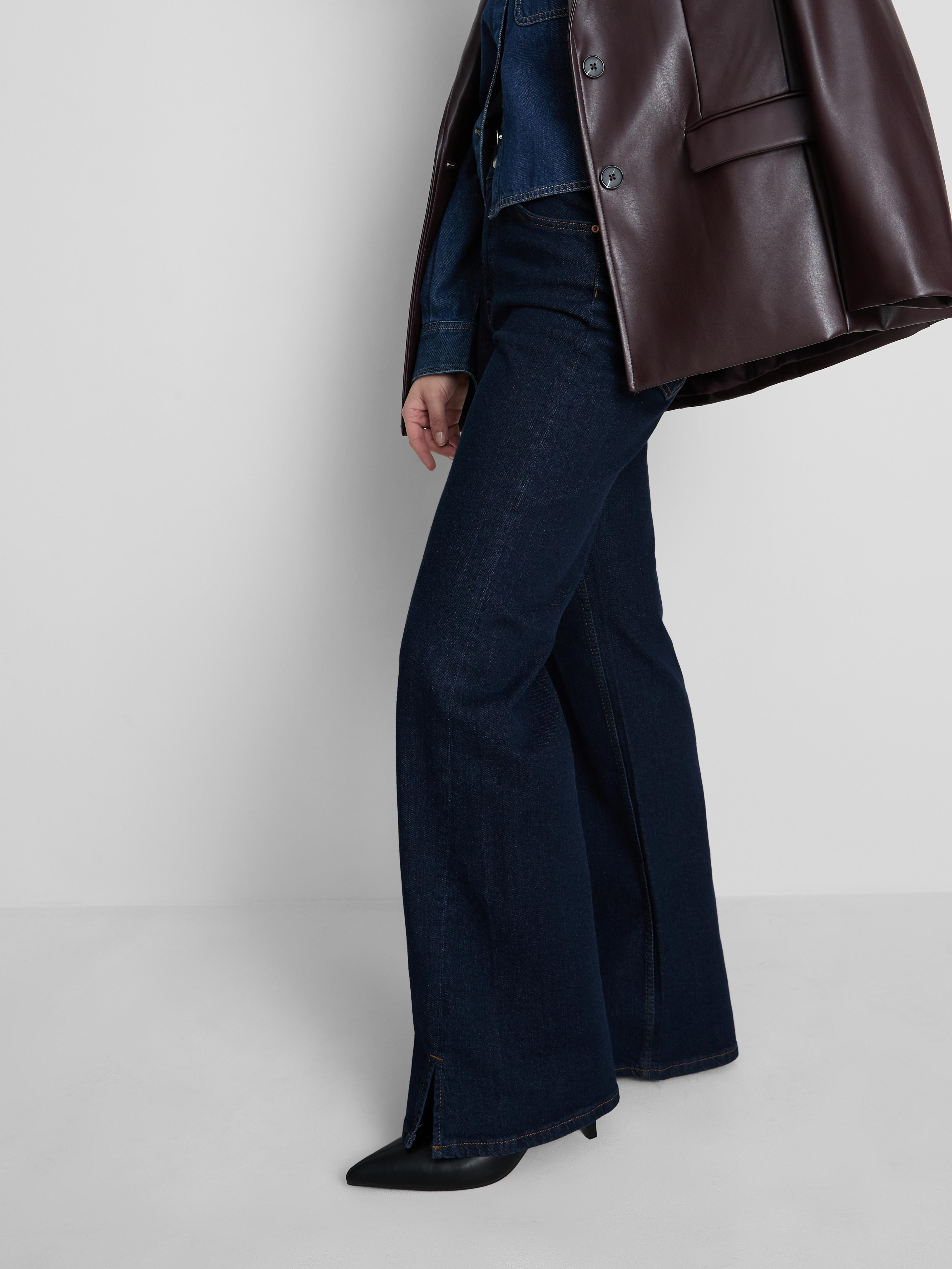 Women's Indigo Twisted Seam Mid-Rise Flared Jeans | Penneys