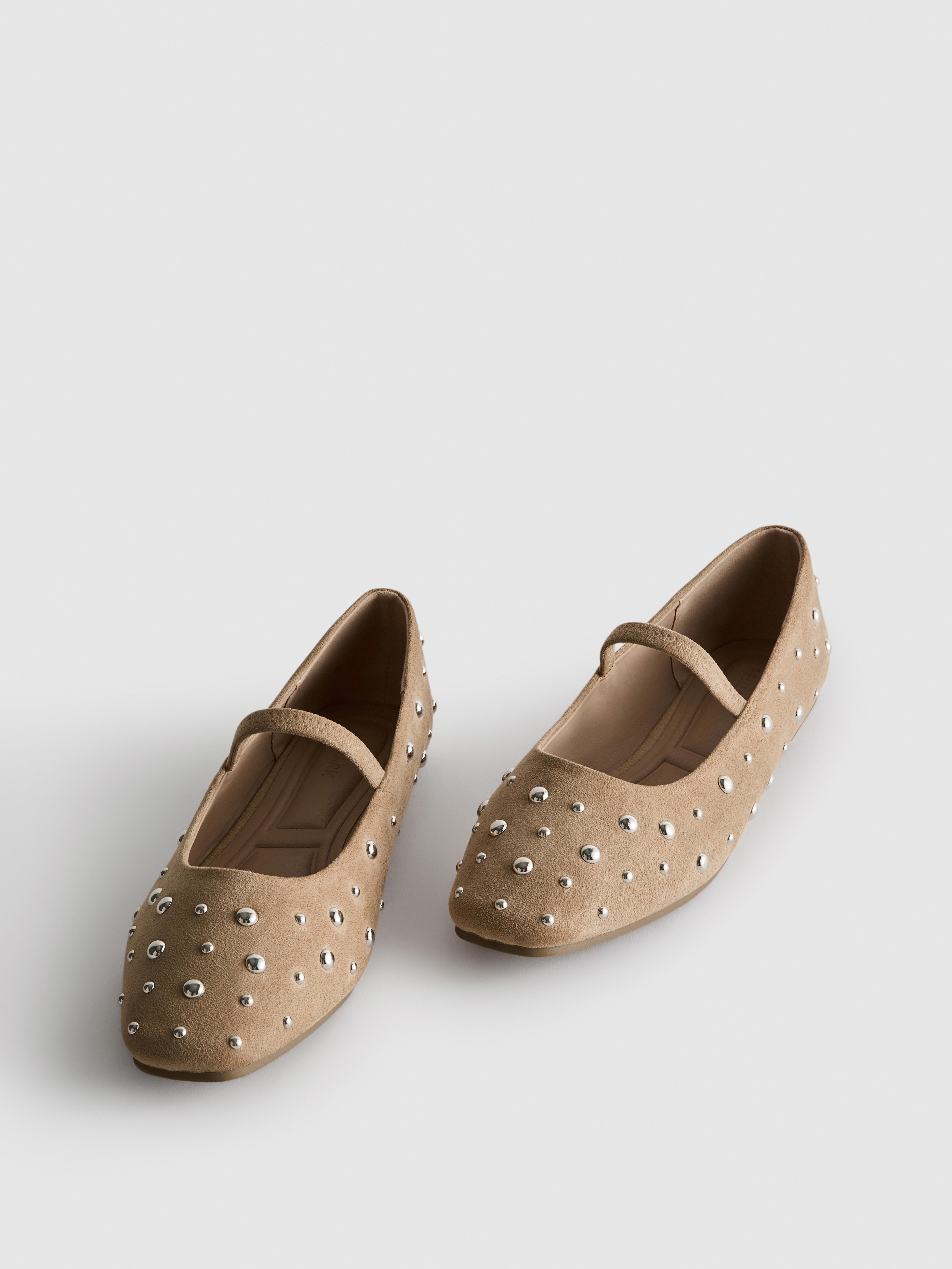 Womens Tan Studded Mary Janes | Primark