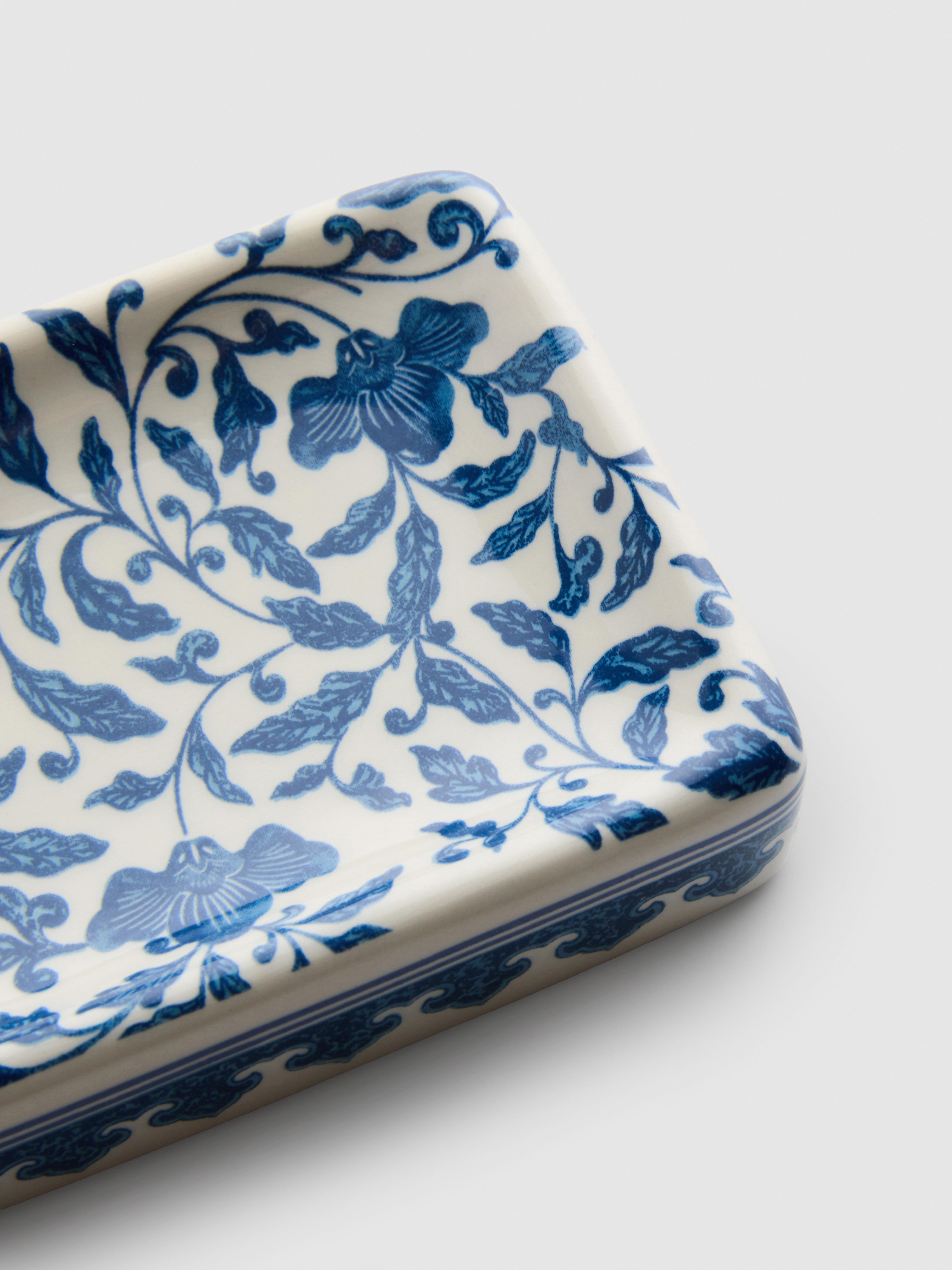 Light Blue Floral Print Soap Dish | Primark